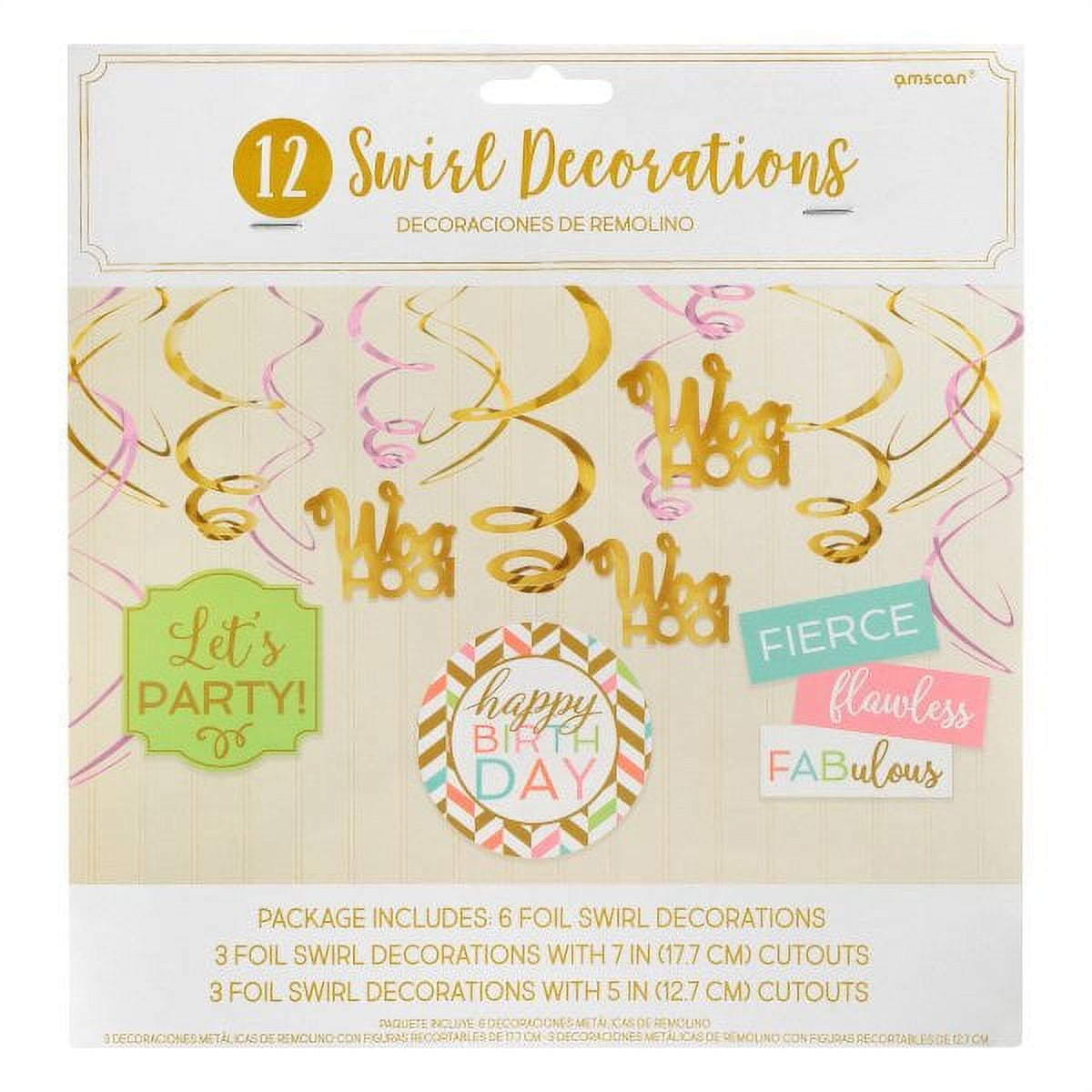 Pastel Confetti Hanging Swirl Decorations (12pc) - Walmart.com