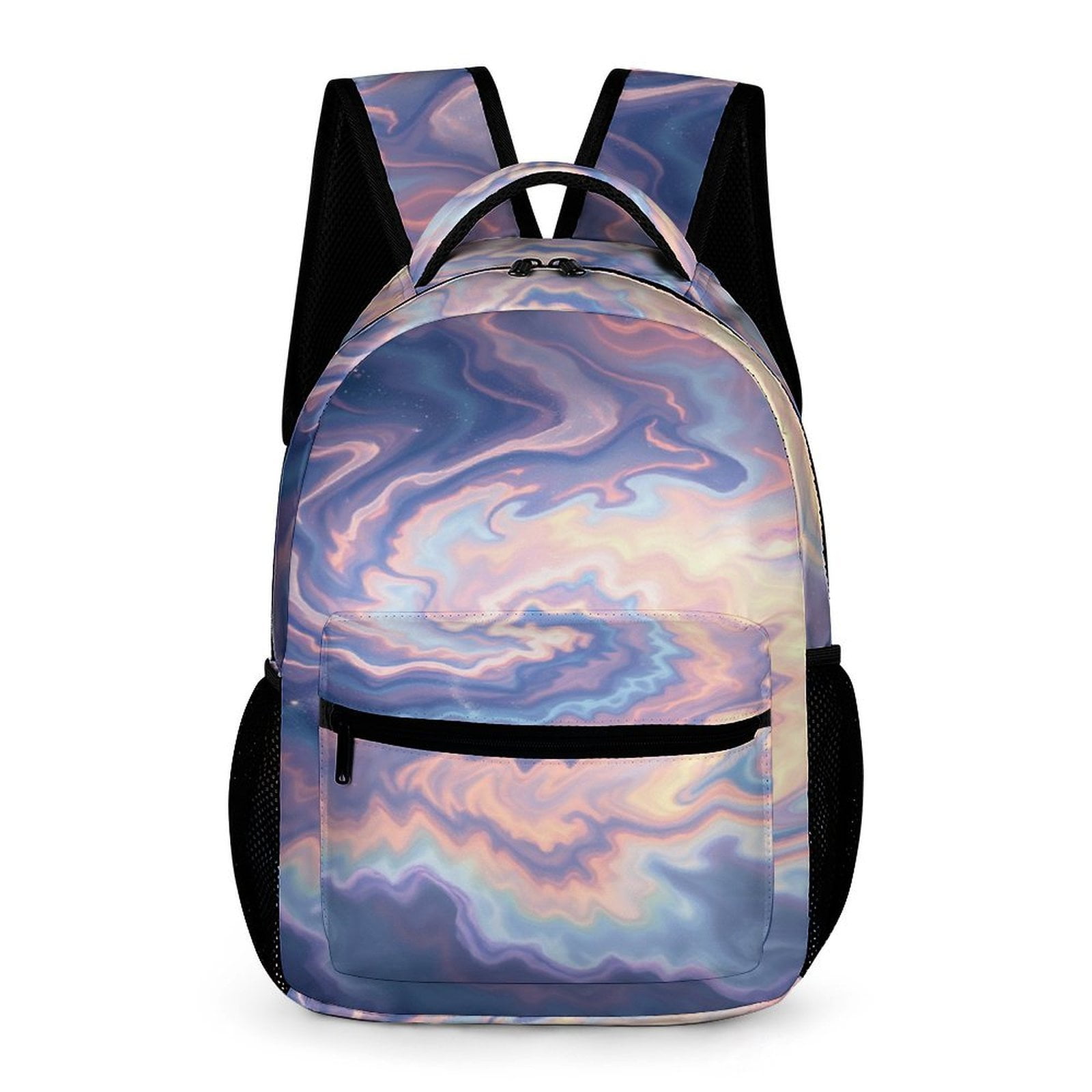Pastel Cosmic Swirl Backpacks Travel Bag Casual Laptop Daypack Middle ...