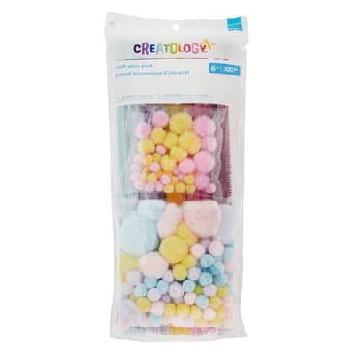 Pastel Craft Value Pack by Creatology – Assorted Pom Poms - Pipe ...