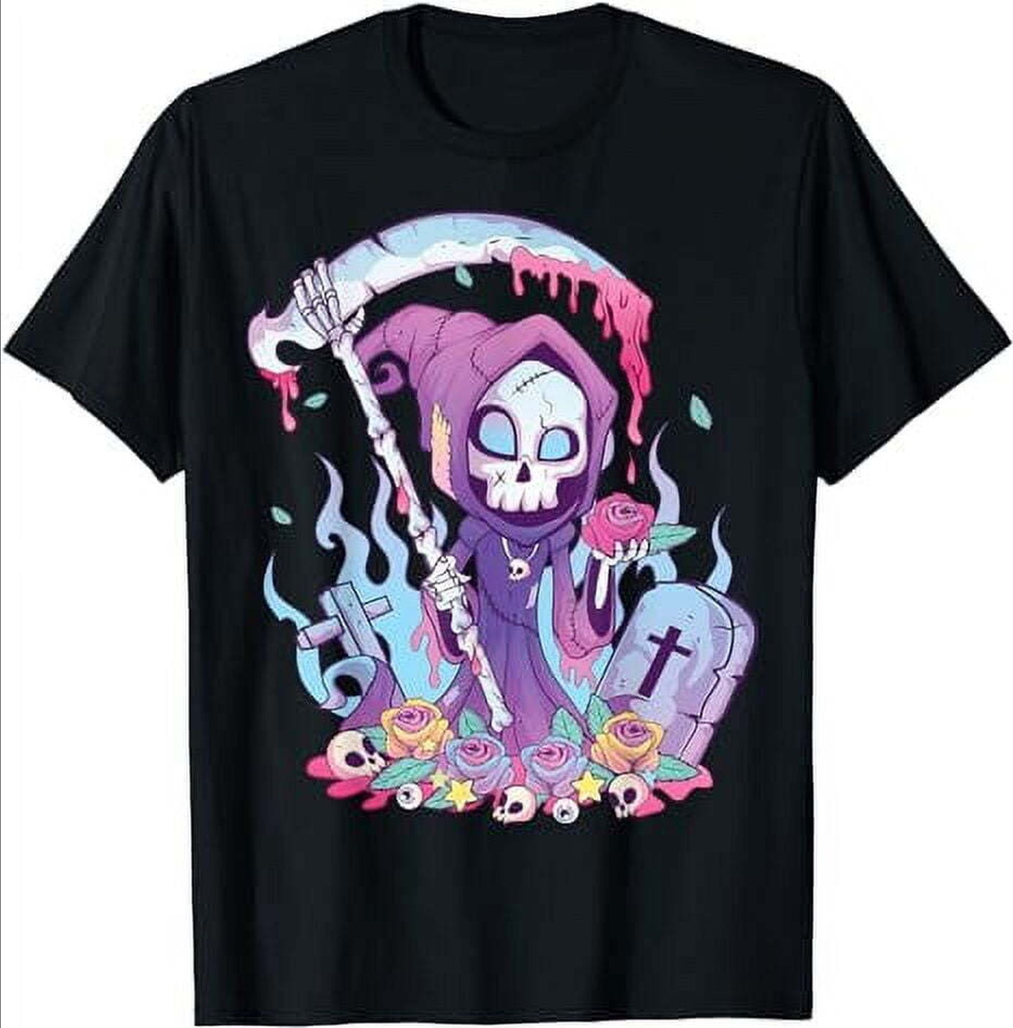 Pastel Creepy Death Occult Menhera T-Shirt - Walmart.com