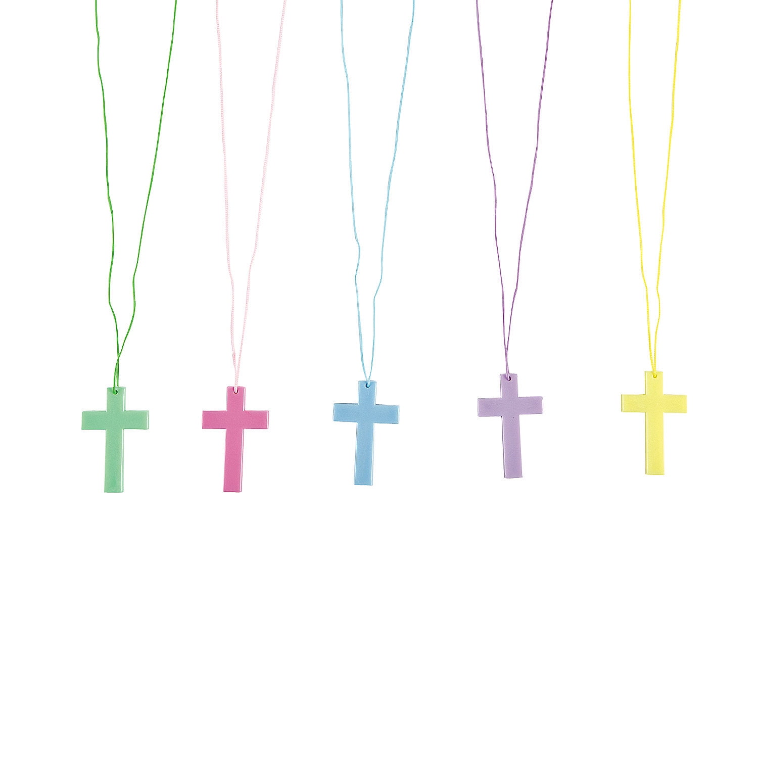 Pastel Crystal Cross Necklaces - Jewelry - 48 Pieces - Walmart.com