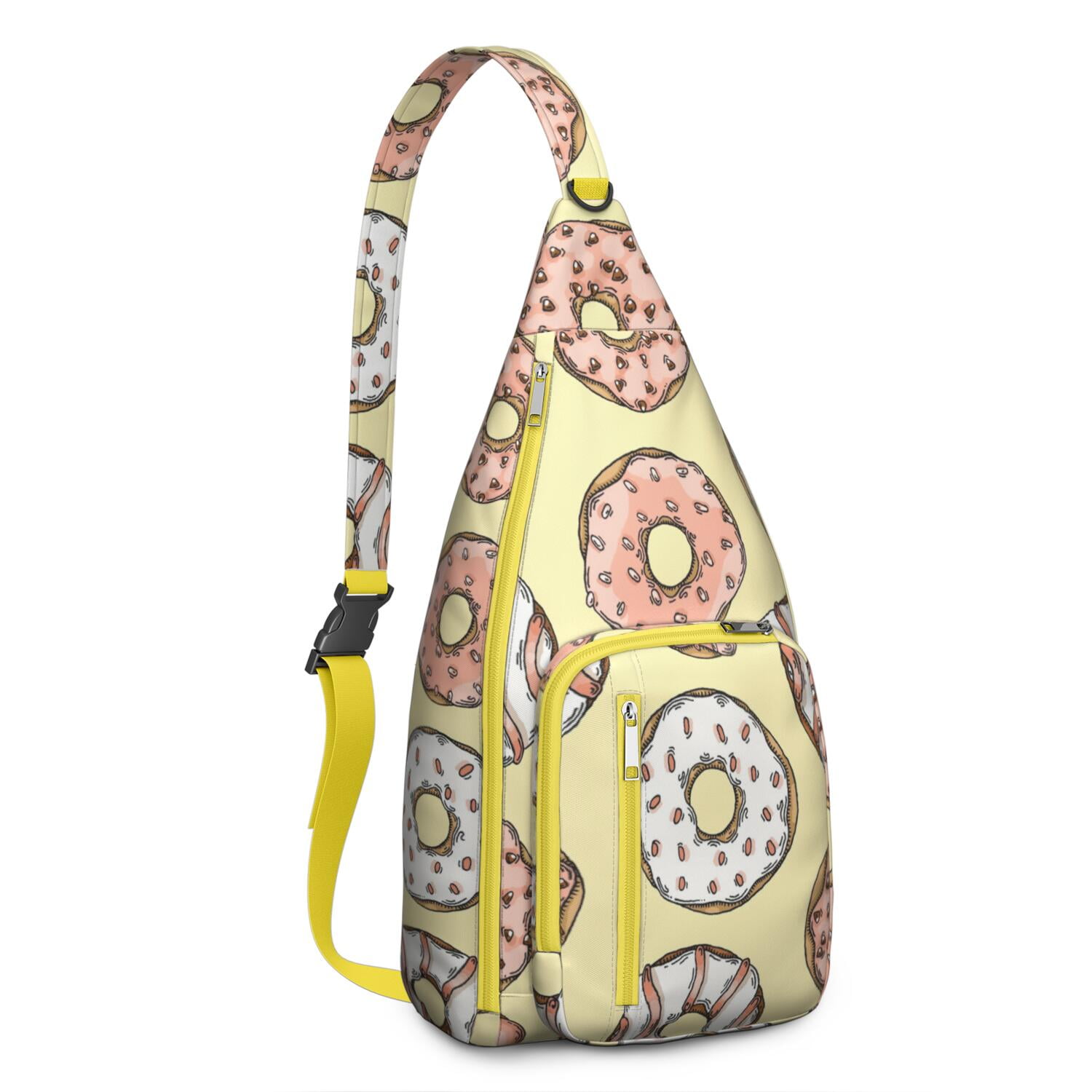 Pastel Donut Sling Backpack – Minimalist Dessert Print Crossbody Bag ...