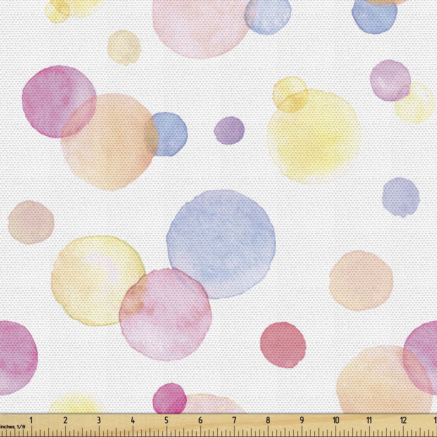 Pastel Fabric by the Yard Upholstery, Watercolor Texture Liquid Paint ...