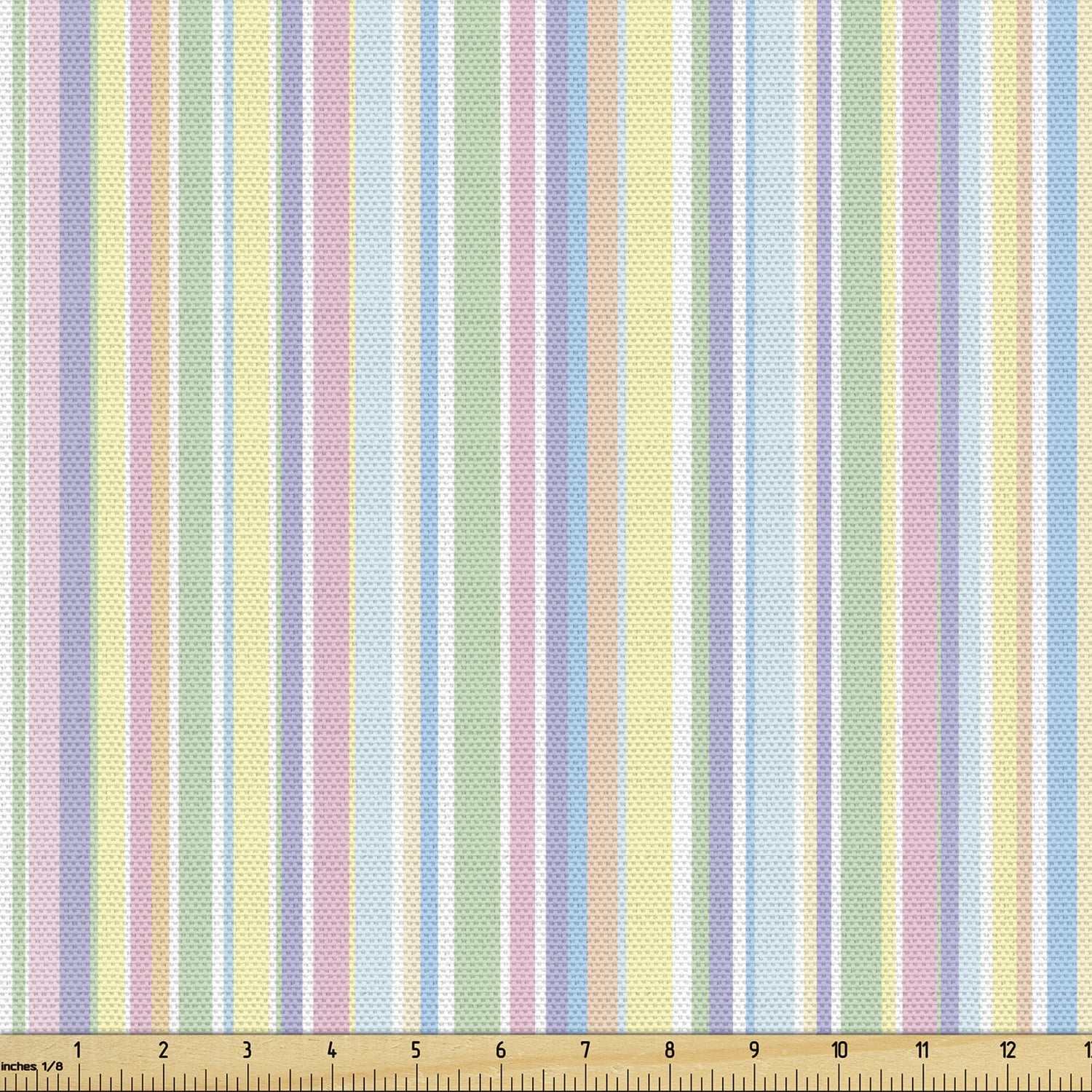 Ambesonne Pastel Fabric by the Yard Upholstery, Striped Classic Pattern ...