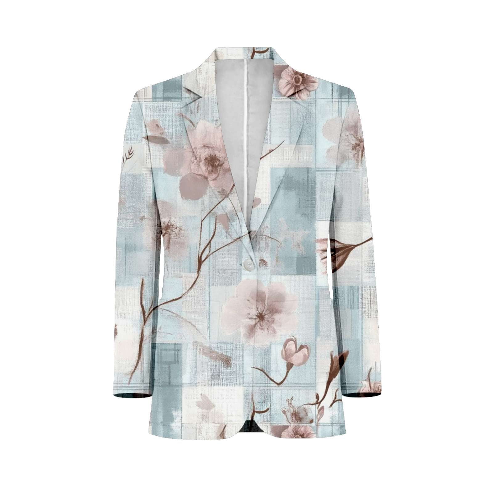 Pastel Floral Patchwork Design Mens Suits Shawl Collar Slim Fit Suit ...