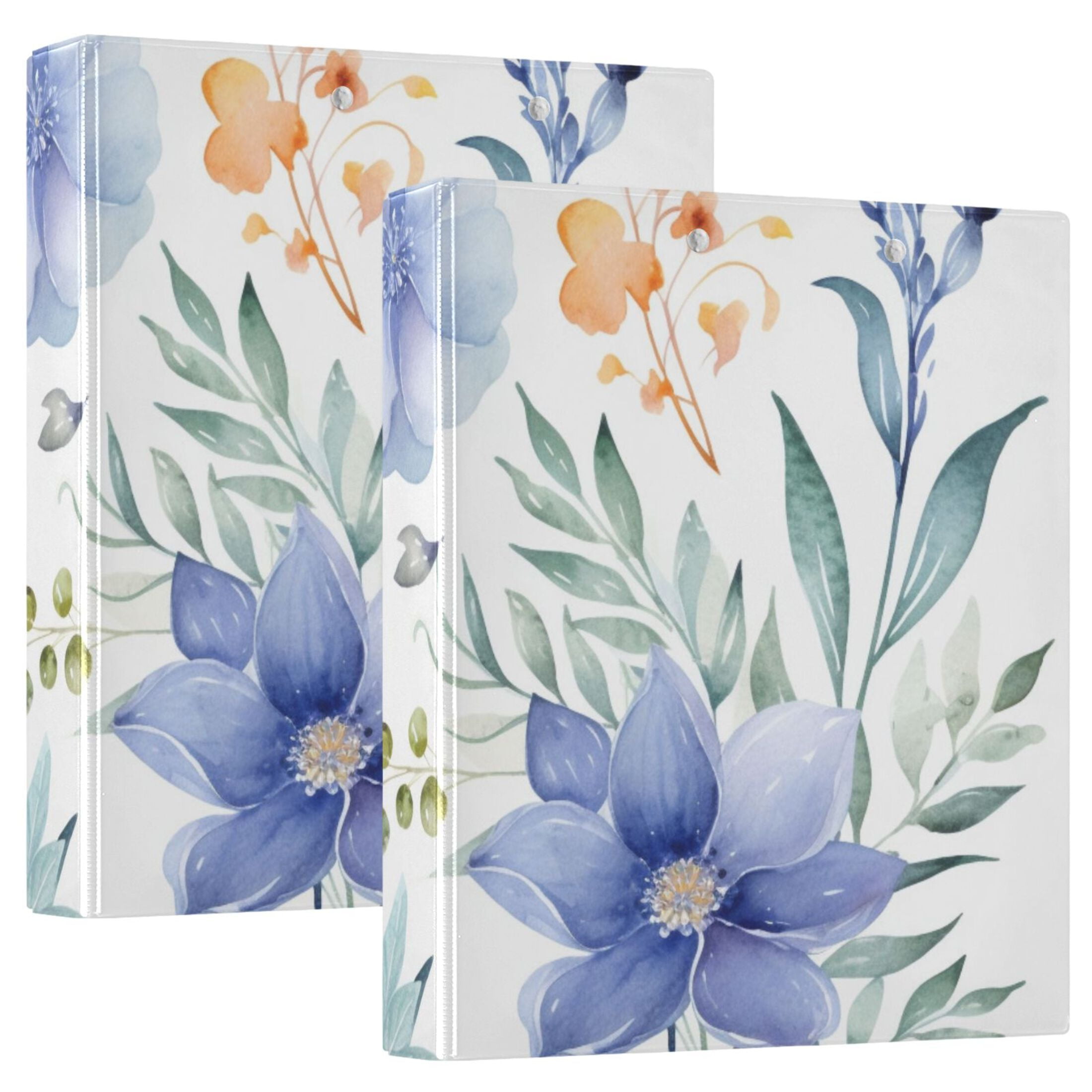 Pastel Flower Clip Art 3 Ring Hardcover Binders 1.5" Round Rings for ...