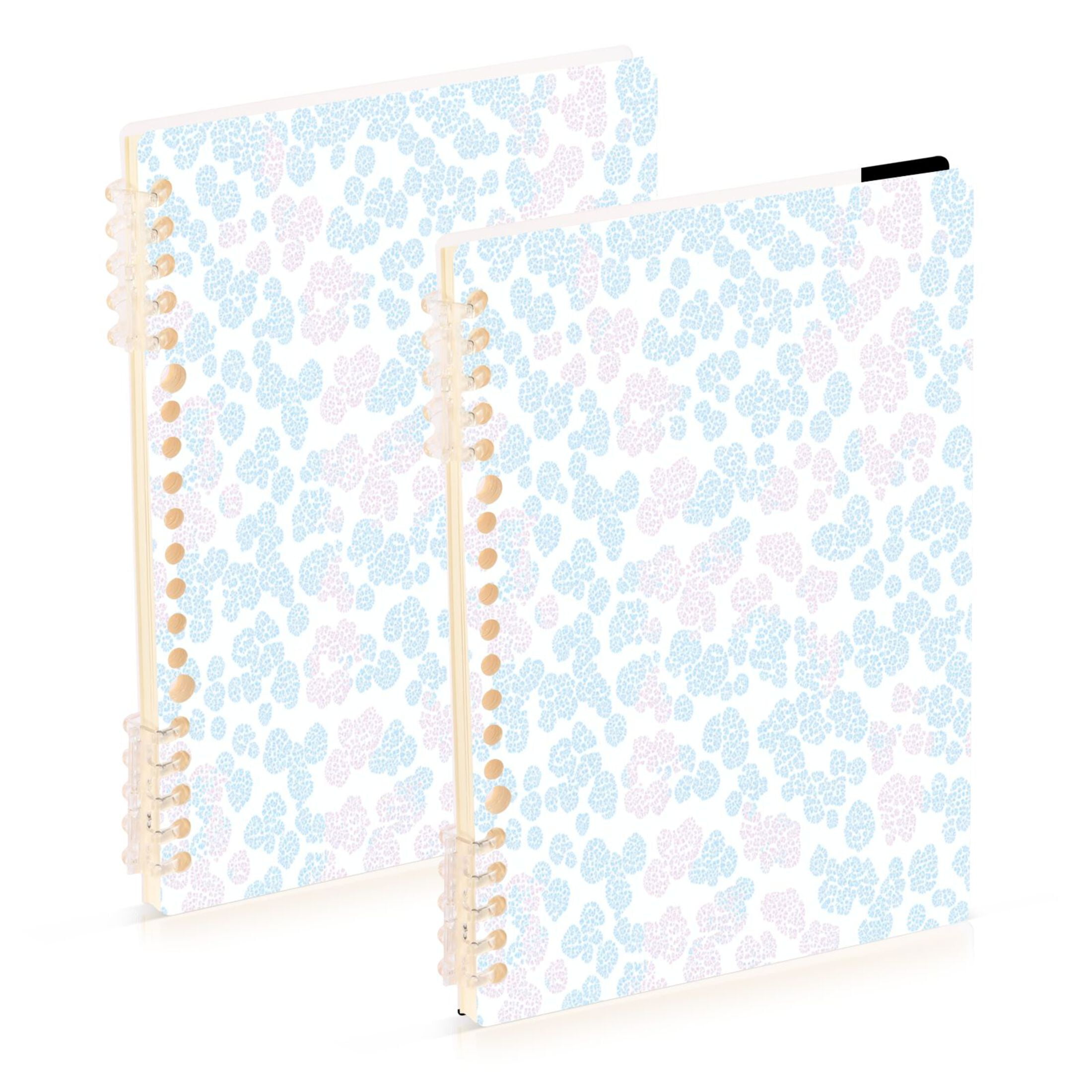 Pastel Flower Dots 2-Piece A5 PP Notebooks, Adjustable Rings, 80g Paper, Diary Set - Walmart.com