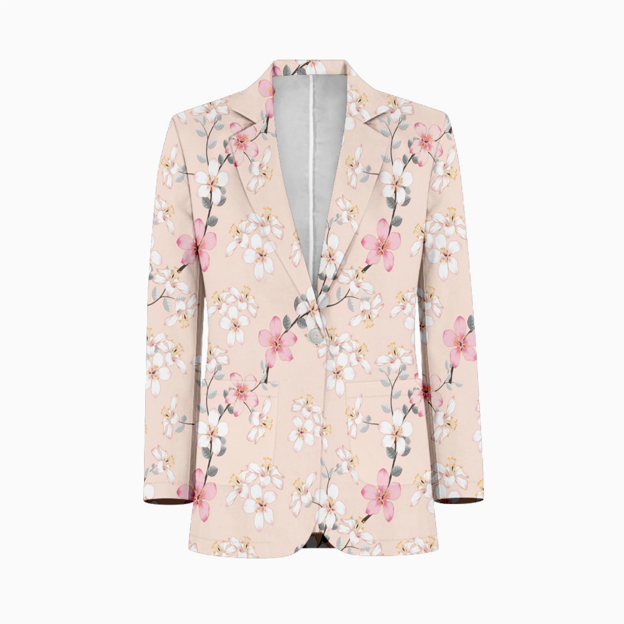 Pastel Flower Pattern Mens Suits Shawl Collar Slim Fit Suit Mens Groom ...