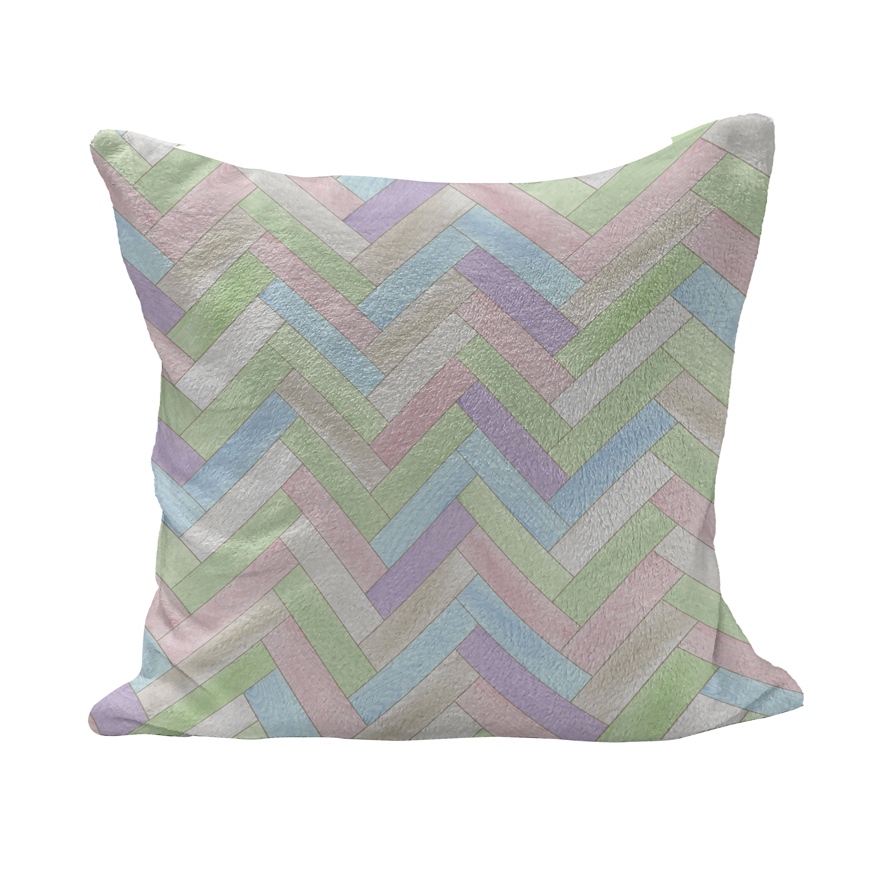 Pastel Fluffy Throw Pillow Cushion Cover, Soft Colored Realistic ...