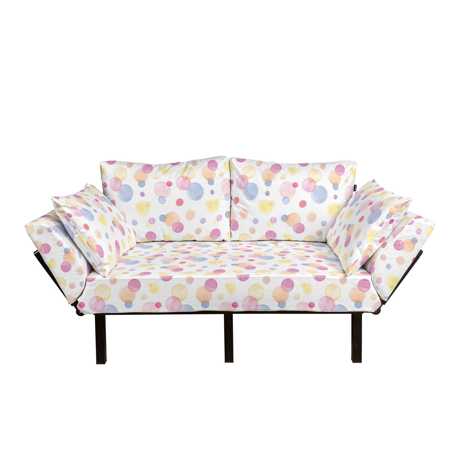 Pastel Futon Couch, Watercolor Texture Liquid Paint Drops Dots ...