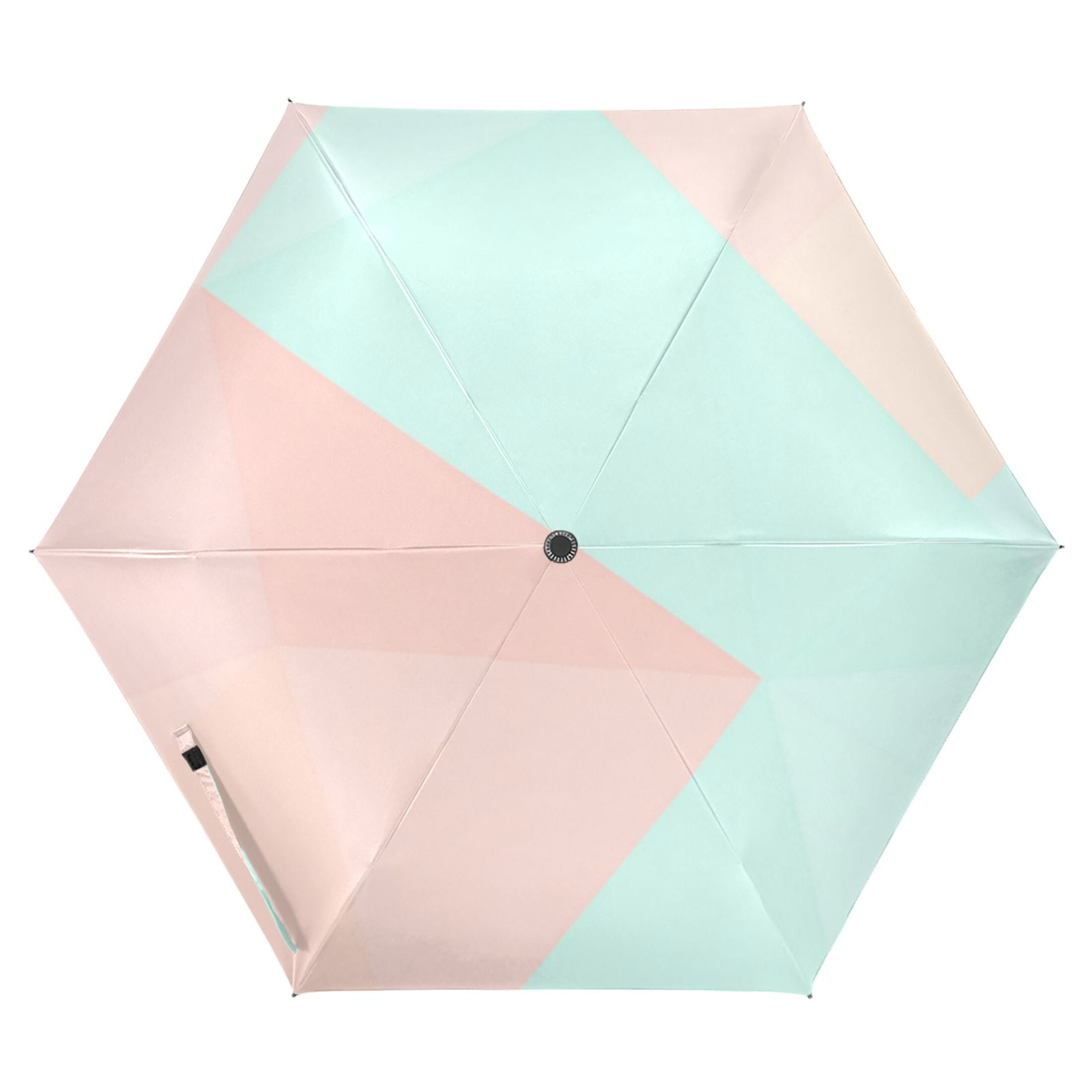 Pastel Geometric Triangles Folding Umbrella UV50+ Waterproof Sun ...