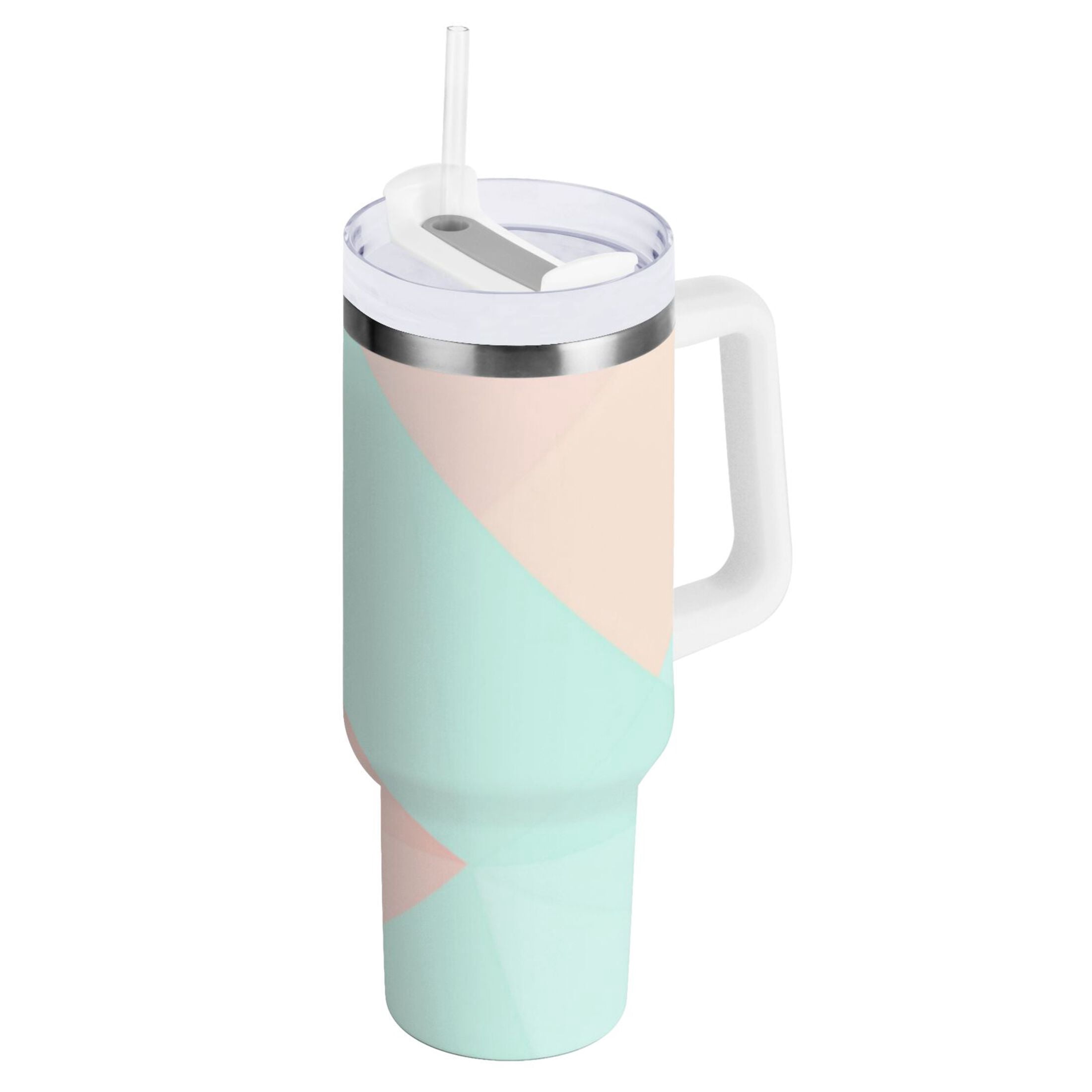 Pastel Geometric Triangles Water Bottles 30oz Insulated Tumblers Double ...