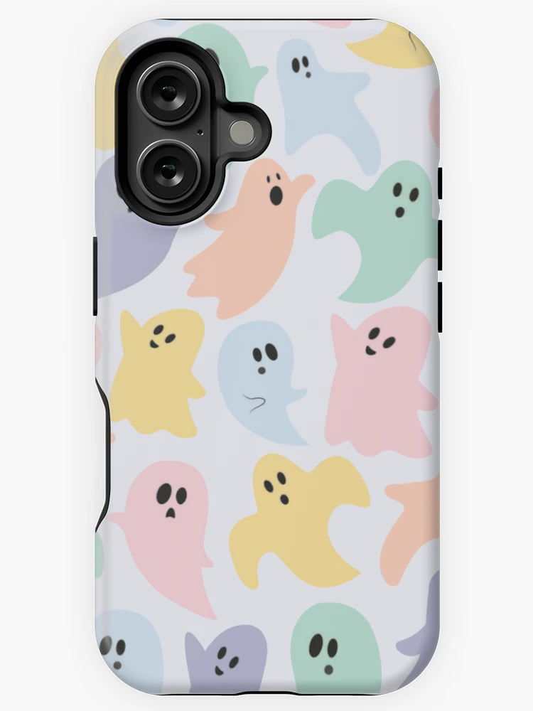 Pastel Ghost Pattern Spooky Aesthetic Design iPhone 11 to 16 Pro Max ...
