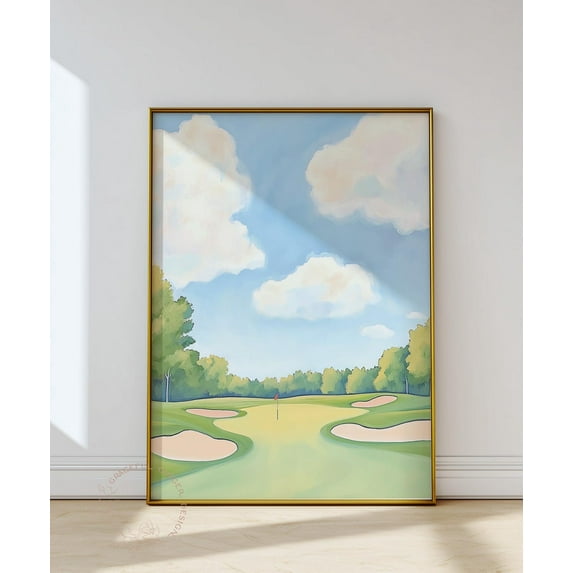 Pastel Golf Wall Art, Golf Course Poster, Sports Print Home Decor #2466 ...