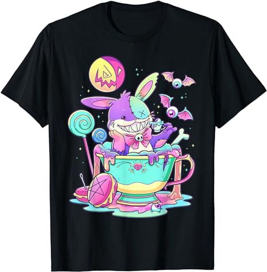 Pastel Goth Cute Creepy Rabbit Kawaii Menhera Occult Bunny T-Shirt ...