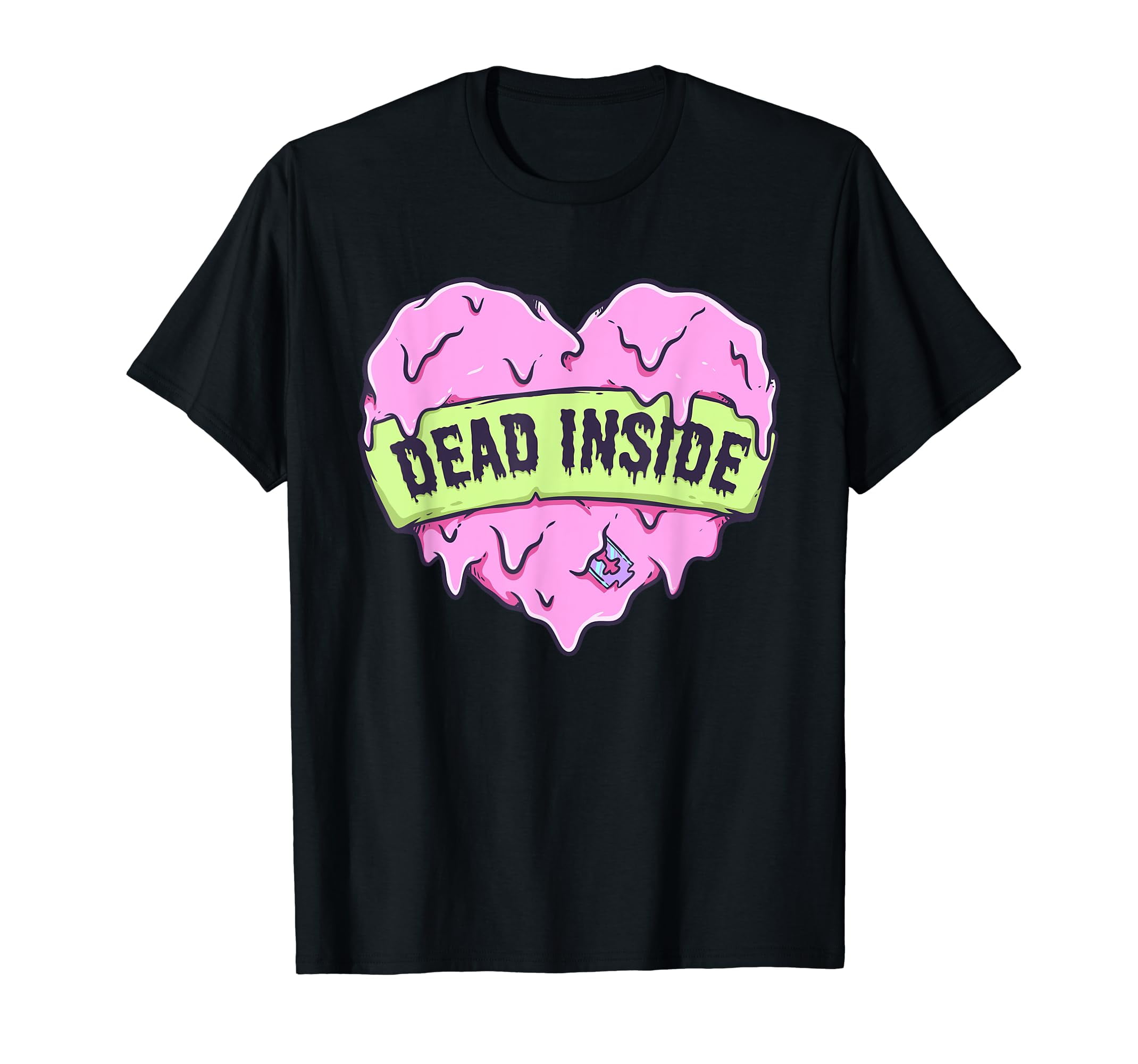 Pastel Goth Emo Shirt Dead Inside Melting Heart Yami Kawaii T-Shirt ...