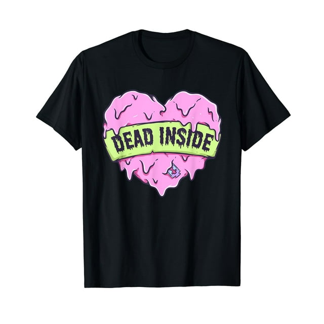 Pastel Goth Emo Shirt Dead Inside Melting Heart Yami Kawaii T-Shirt ...
