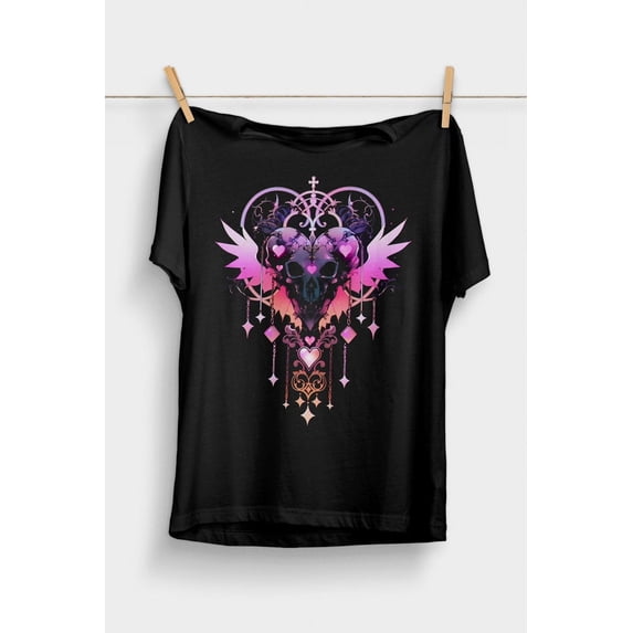 Pastel Goth Skull T-Shirt | Alt Aesthetic Clothing | Creepy Cute Shirt ...