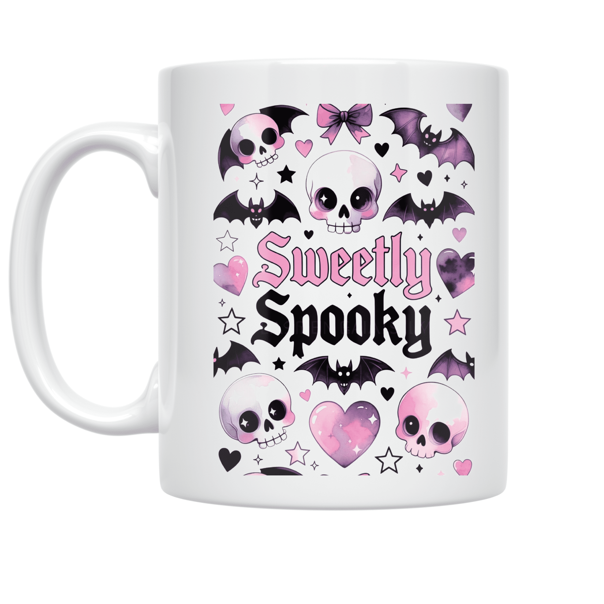 Pastel Goth Skull and Bat Design - Kawaii Gothic Style Enthusiast - 11 ...