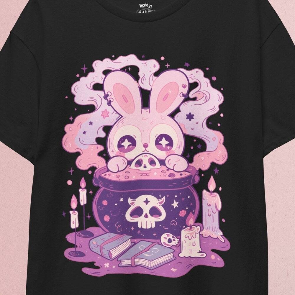 Pastel Goth Witchy Rabbit T-Shirt | Pastel Goth, Kawaii Clothes, Yami ...