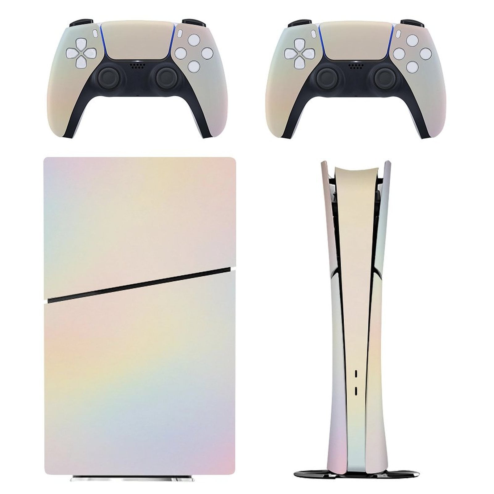 Pastel Gradient Glow Console Skin Bundle for PS5 Pro Slim Disc ...