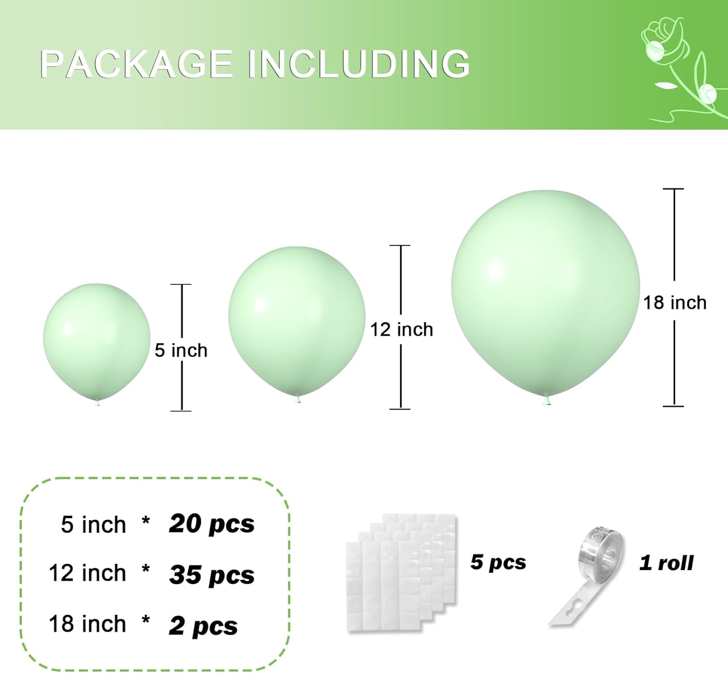 Pastel Green Balloon Garland Double Stuffed Mint Green Balloons Arch ...