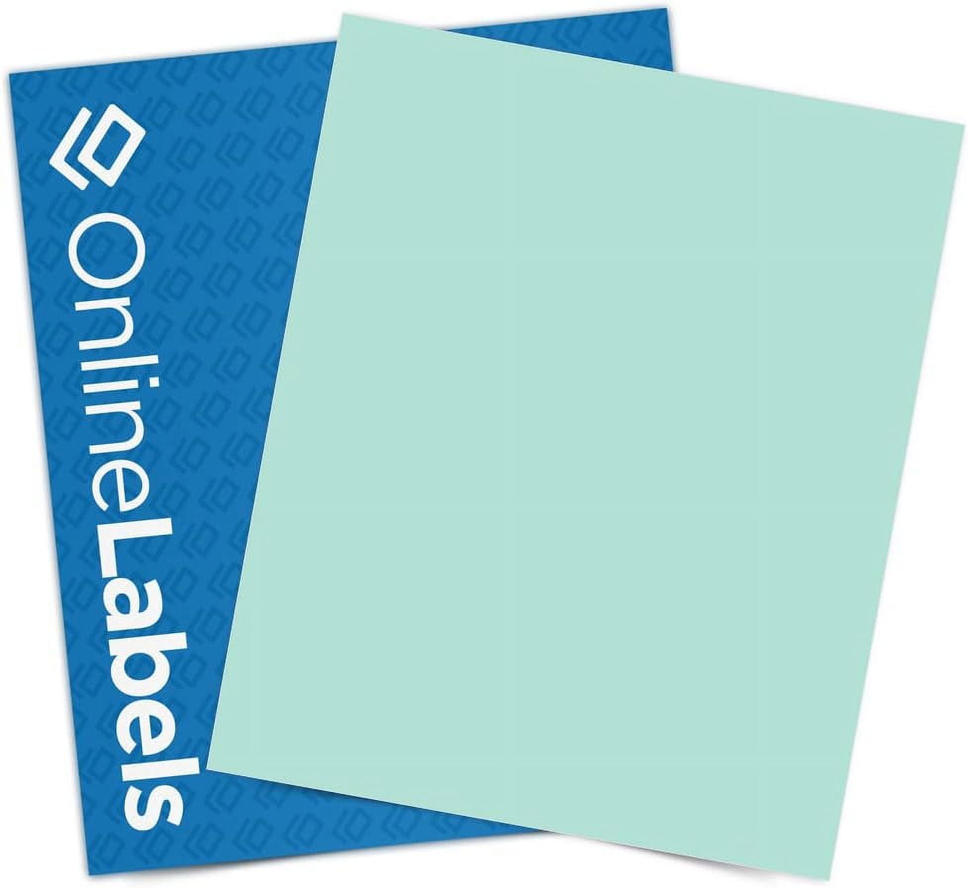 Pastel Green Sticker Paper, 100 Sheets, 8.5 x 11 Full Sheet Label ...