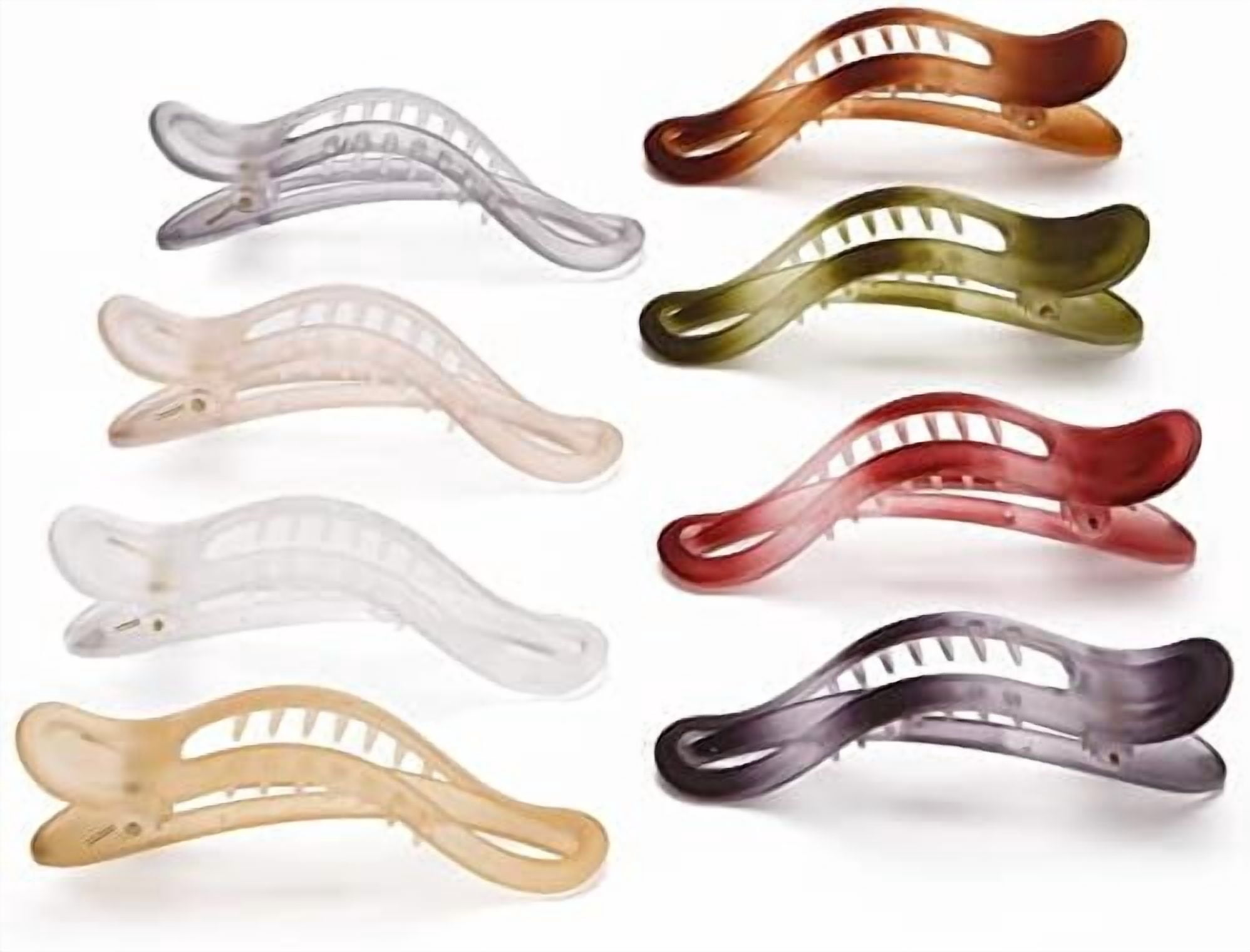 Pastel Hair Sectioning Clips - 8 count Clips With Non-Slip for Styling ...