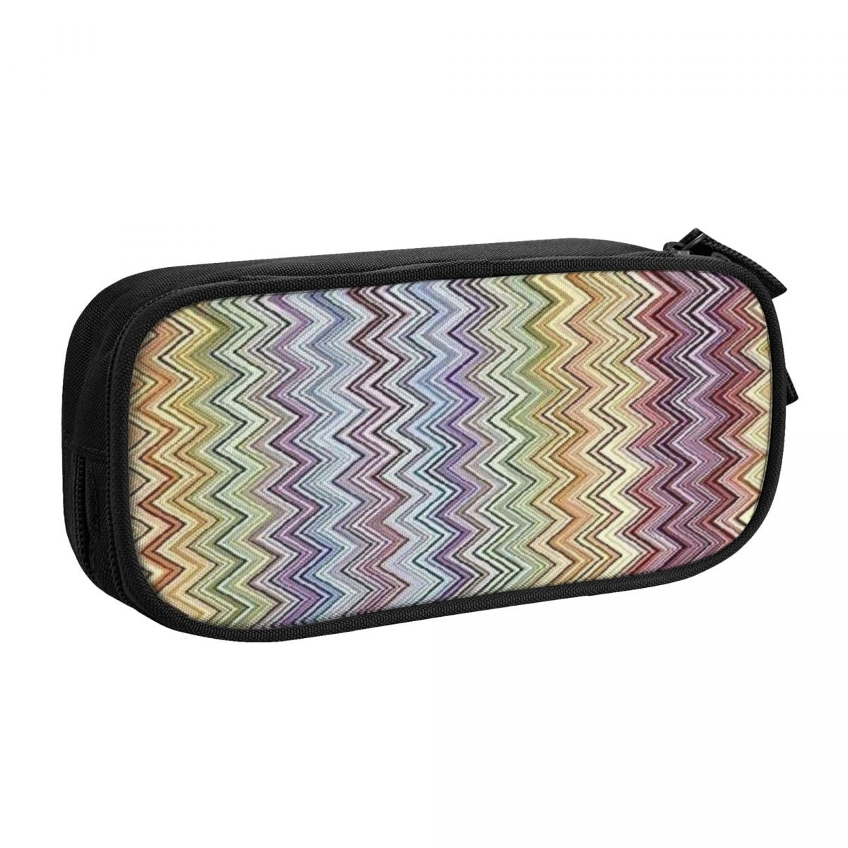 Pastel Home Zig Zag Customized Korean Pencil Case Gilrs Big Capacity uflage Bohemian Pencil ...