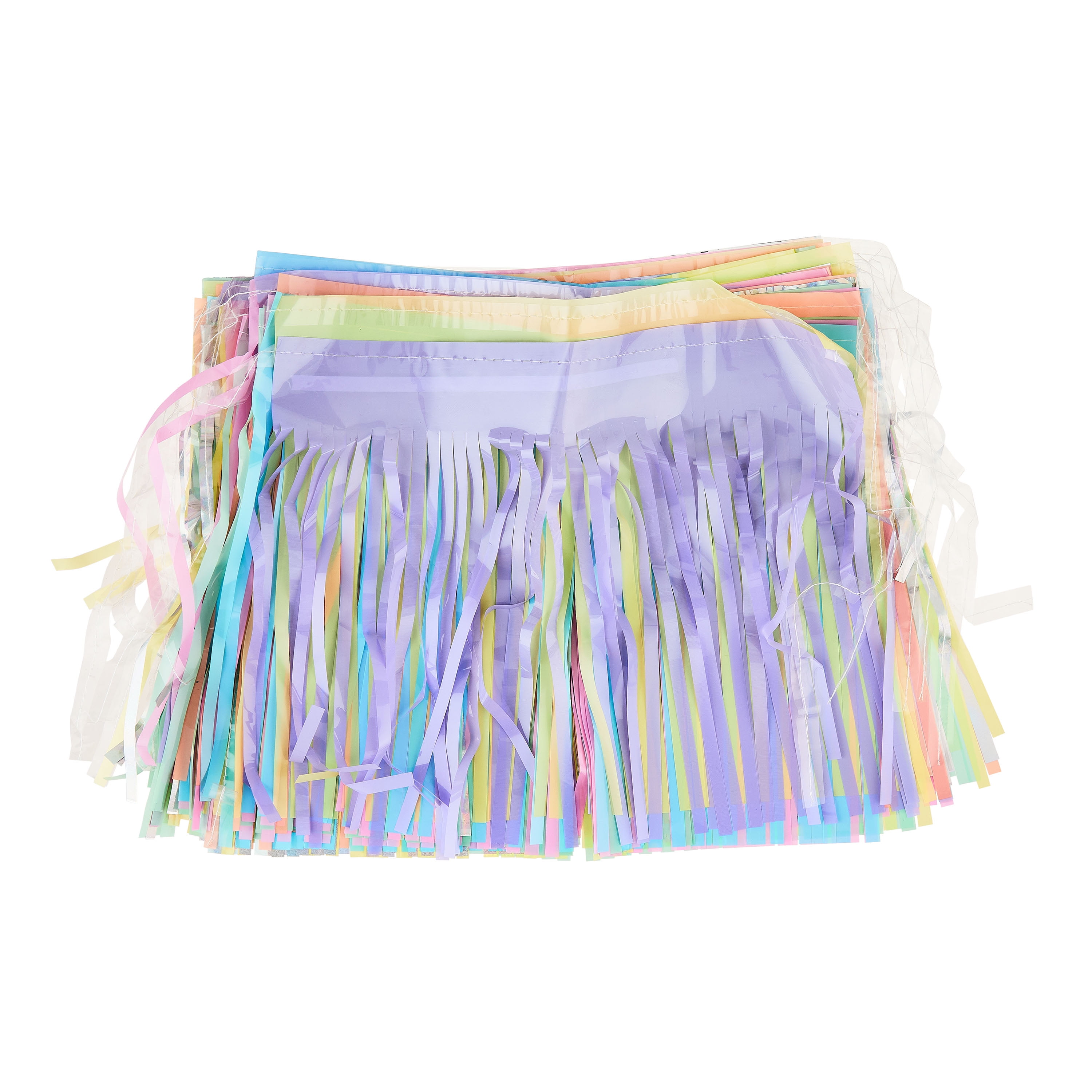 Pastel and Iridescent Foil Fringe Banner Backdrop Kit, 9 Pieces, by Way ...