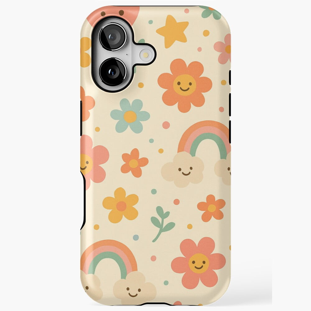 Pastel Kawaii Dreams Pattern Retro Cute Style iPhone Case 11 to 17 Pro ...