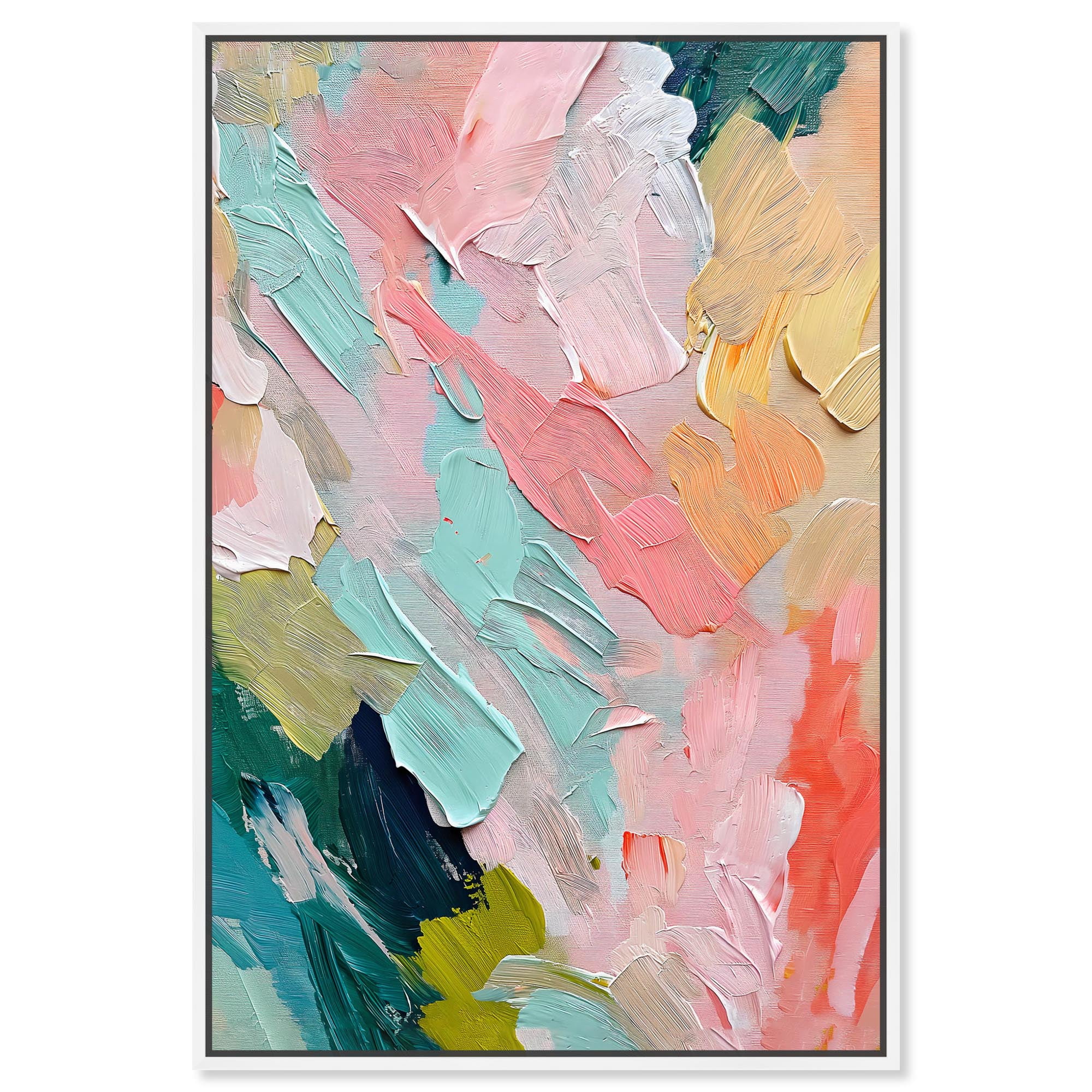 Pastel Layers Canvas Pastel Wall Art by Art Remedy, White Frame, 24" x ...