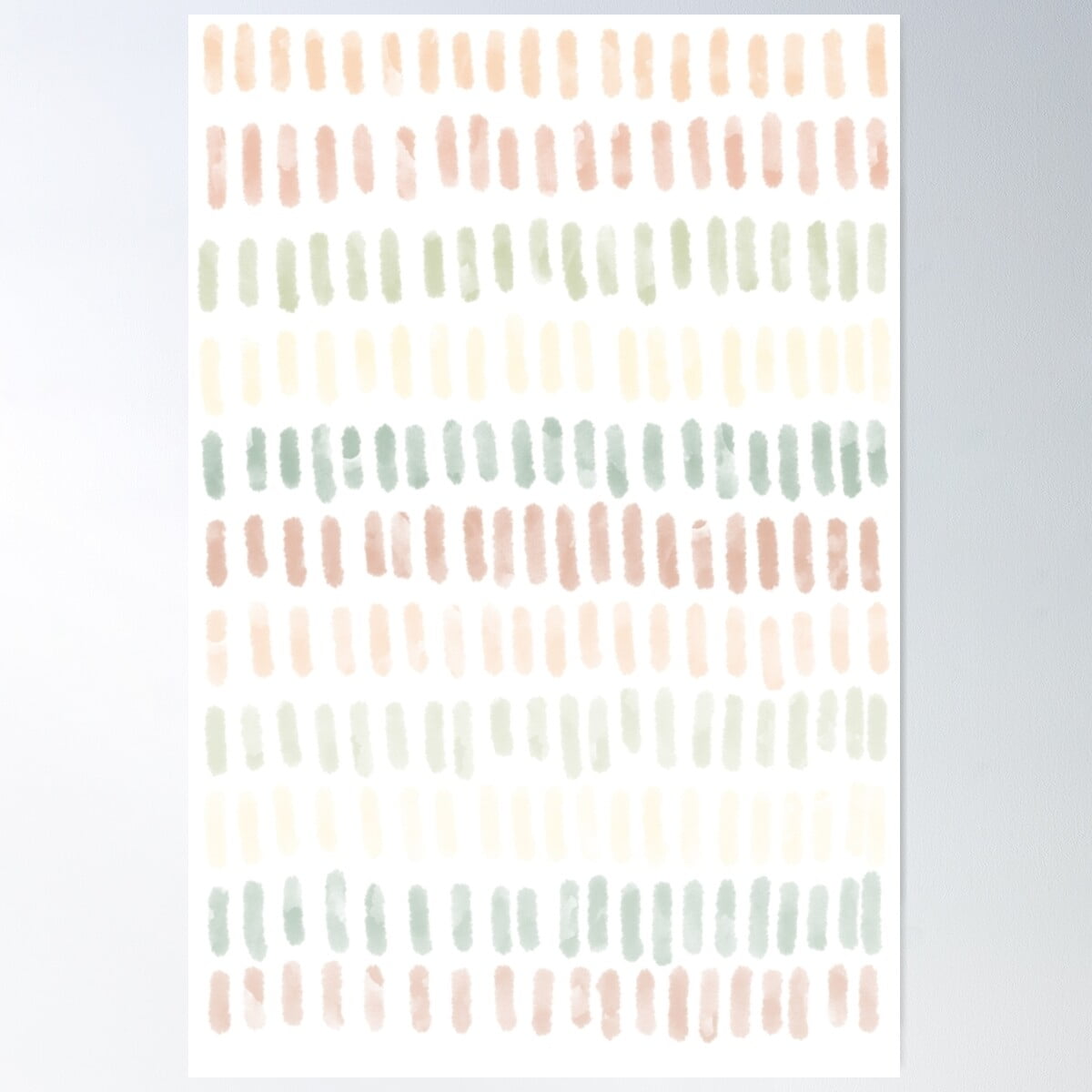 Pastel Line Pattern Poster Wall Art, Modern Wall Decor For Living Room ...