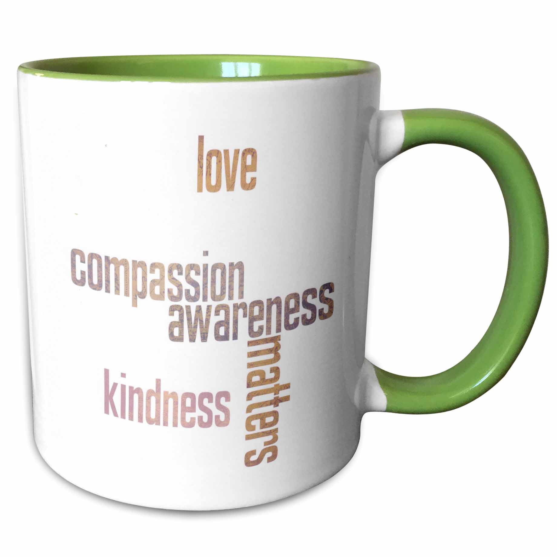 Pastel Map Love and Kindness Matters- Inspirational Quotes 15oz Two ...
