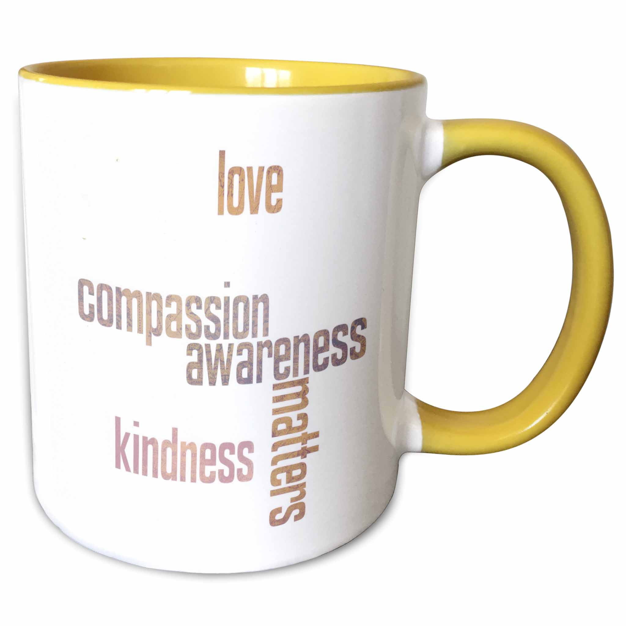 Pastel Map Love and Kindness Matters- Inspirational Quotes 15oz Two ...