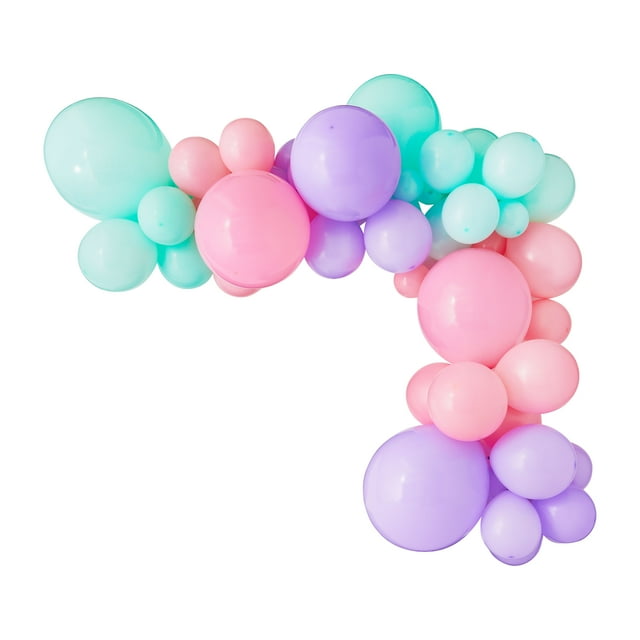 Multicolor Pastel Balloon Arch Kit, 62 Pieces, by Way To Celebrate ...