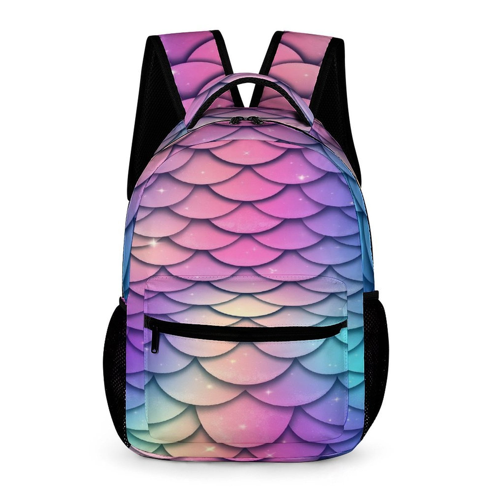 Pastel Mermaid Scales Backpack Student Bookbag School Bag Laptop ...