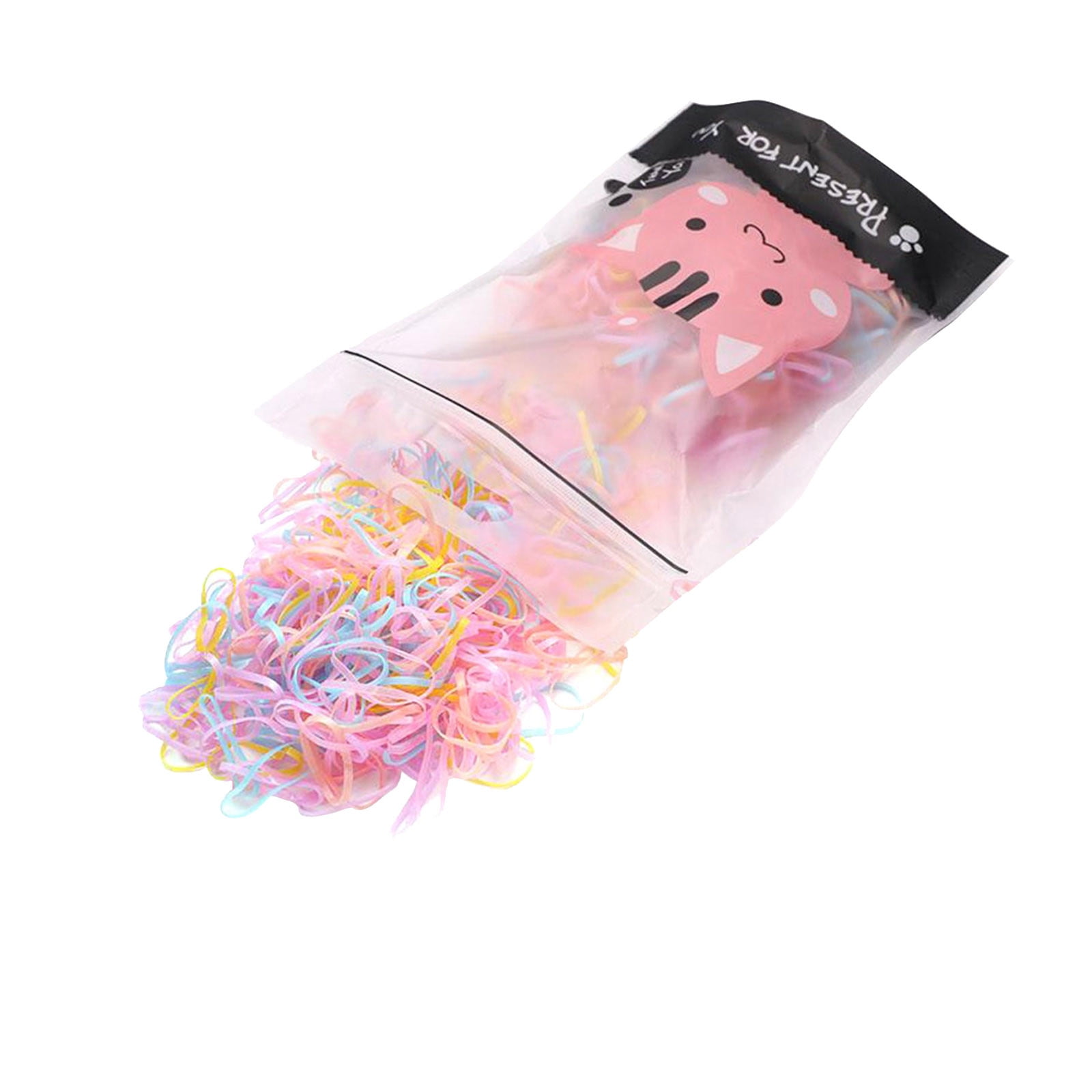 Pastel Multicolor Disposable Mini Hair Rubber Bands, 2400pcs Soft ...