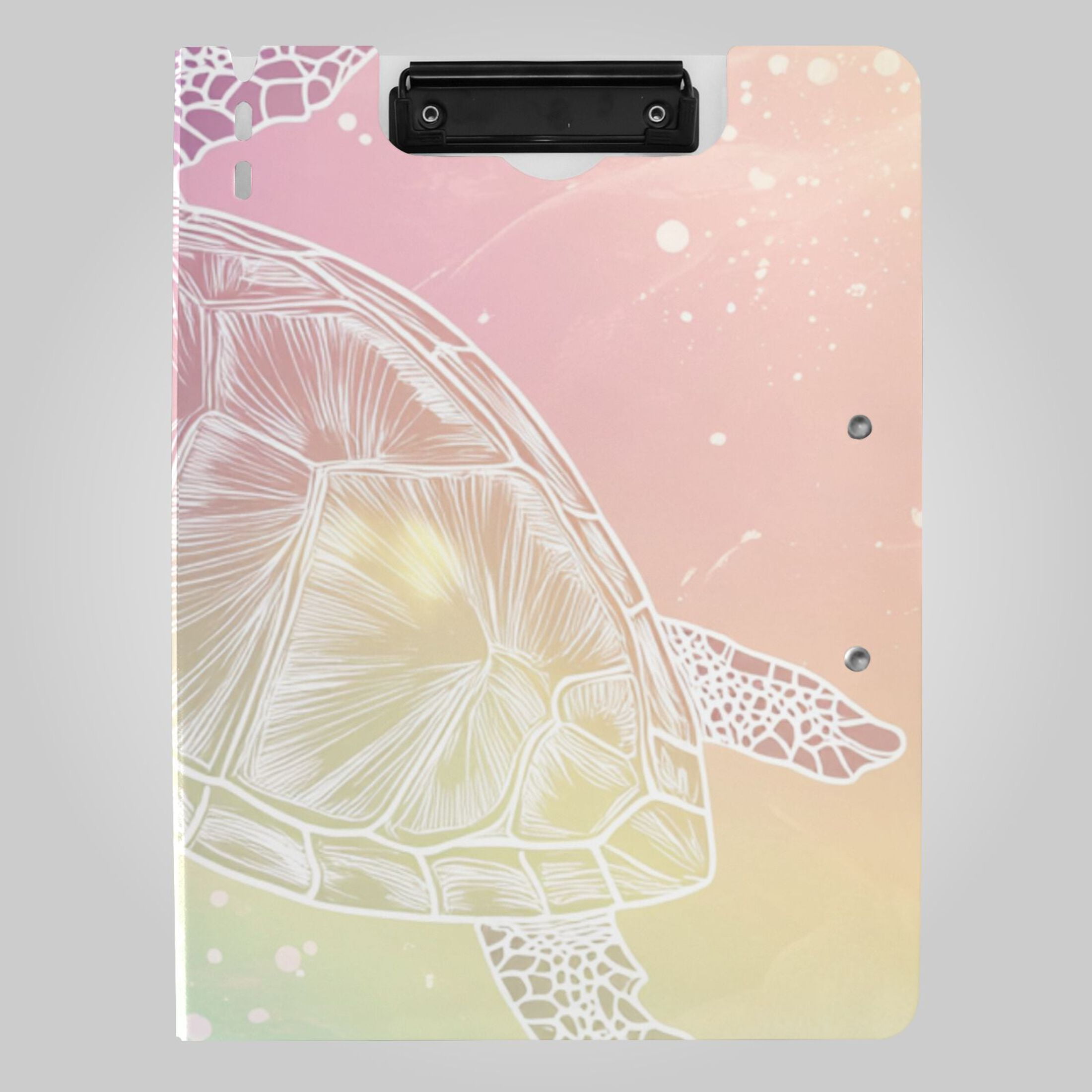 Pastel Ocean Sea Turtle Foldable Binder Folder Clipboard with Pen Slot ...