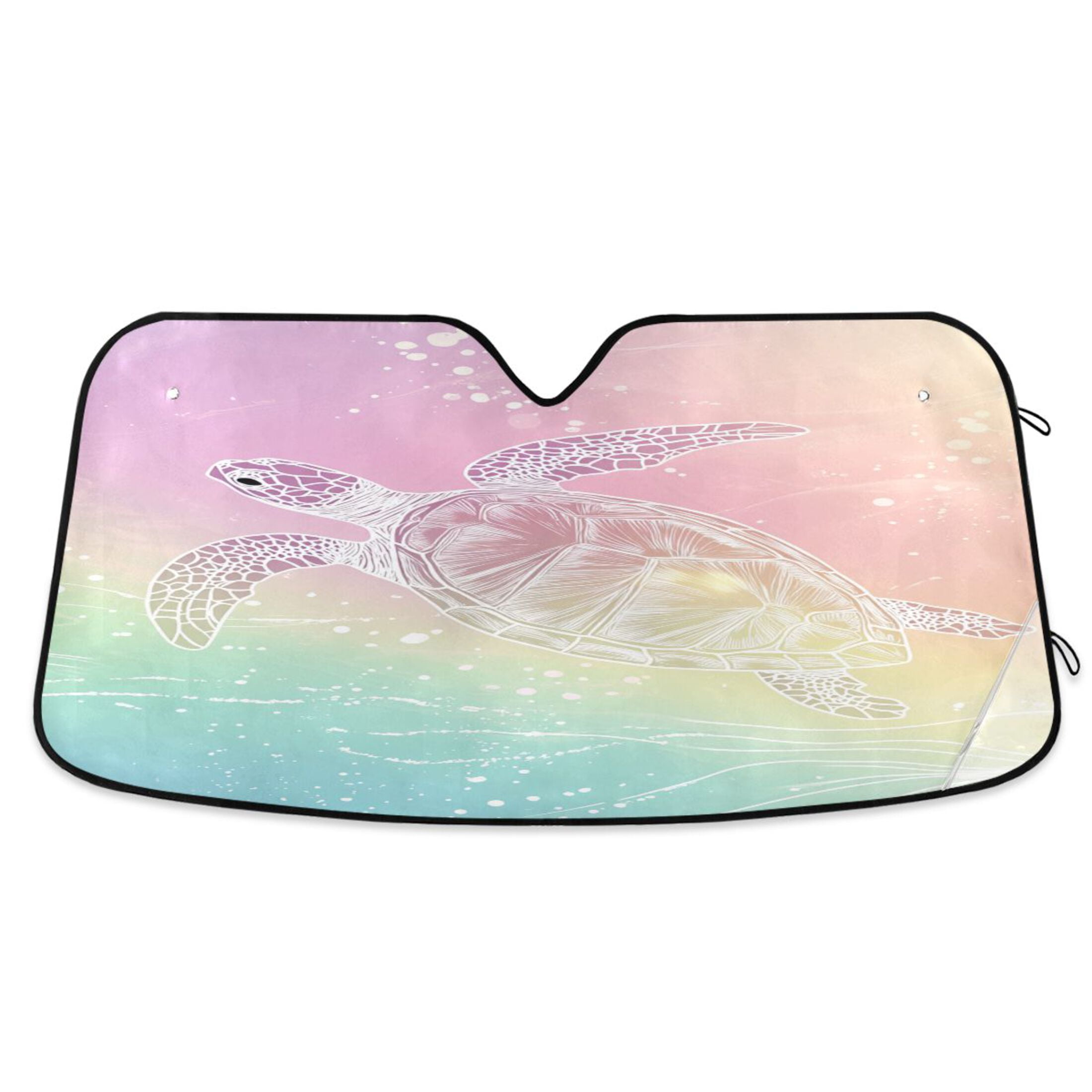 Pastel Ocean Sea Turtle Windshield Sun Shade Automobile Visor Accordion ...