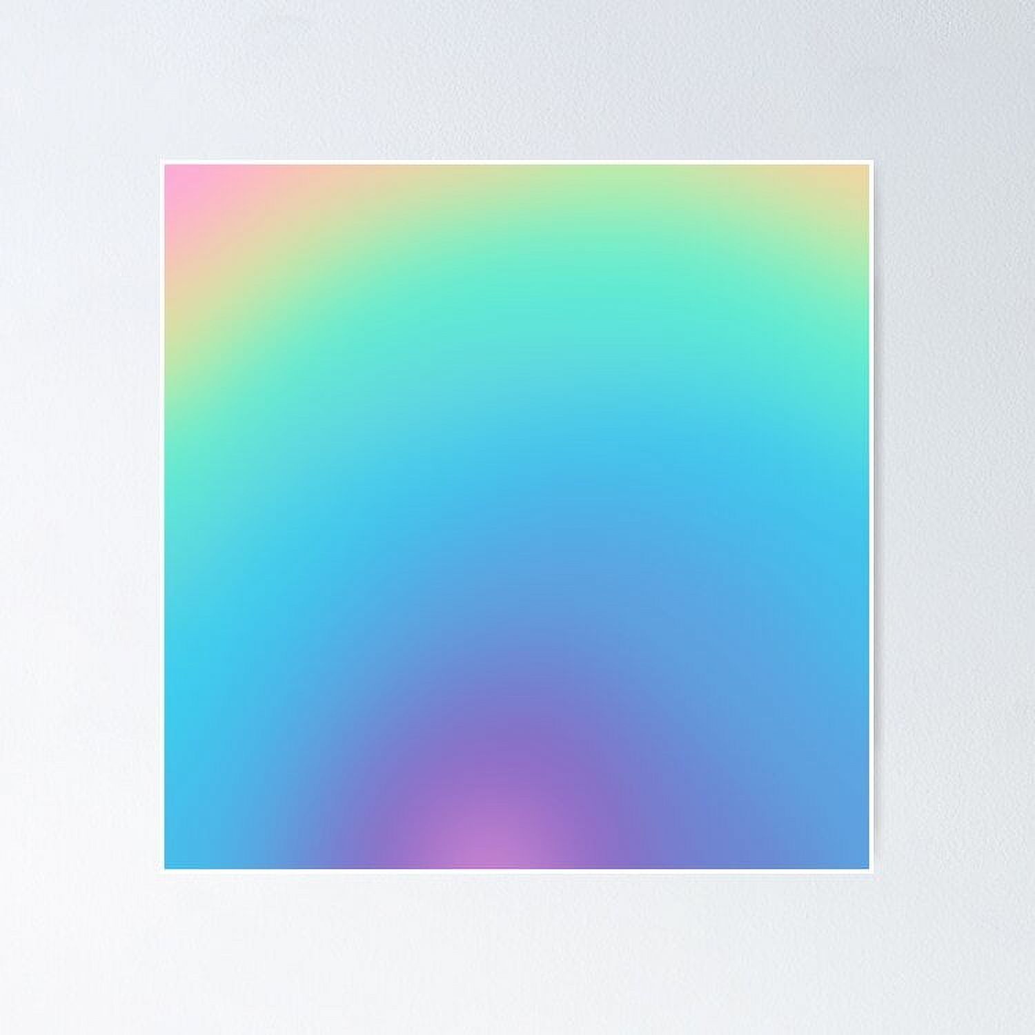Pastel Ombre Rainbow Design UNFRAMED Poster, 18x24 - Walmart.com