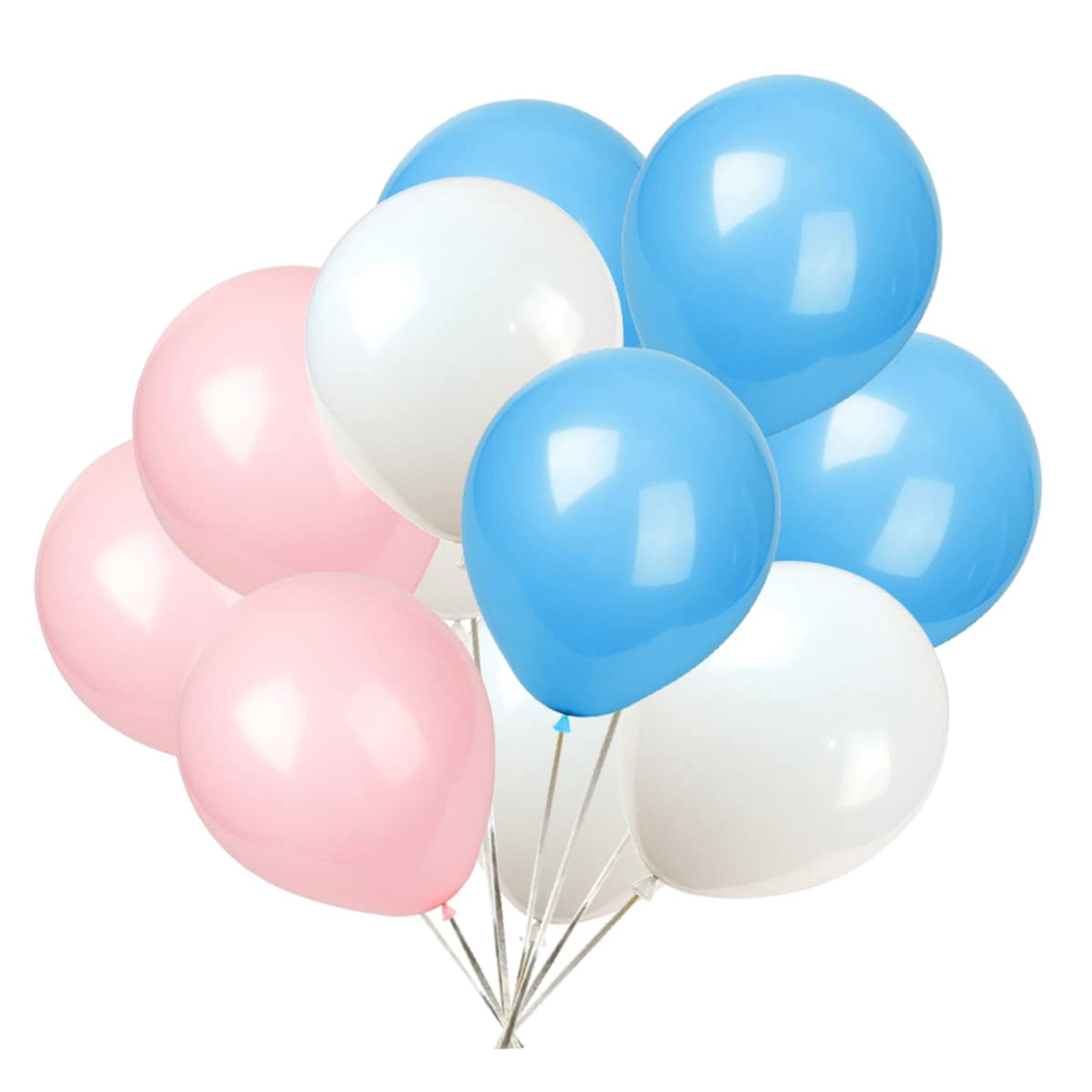 Pastel Party Balloons - 100 Pack of 12-Inch Latex Balloons in White ...