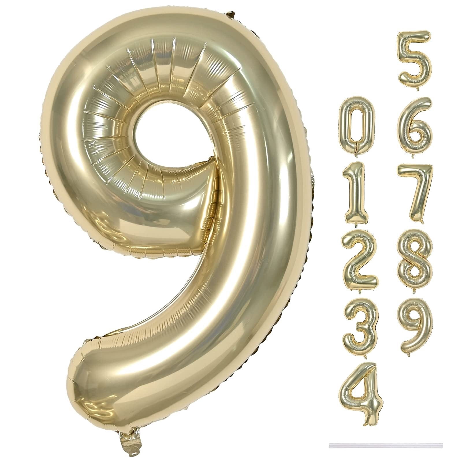 Pastel Pink 1 Balloons, 40 Inch Giant Light Pink Helium Foil Number 0-9 ...