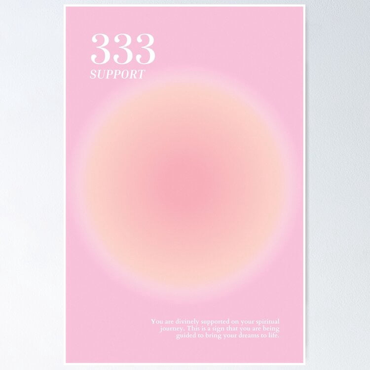 Pastel Pink Angel Number 333 UNFRAMED Poster, 18x24 - Walmart.com