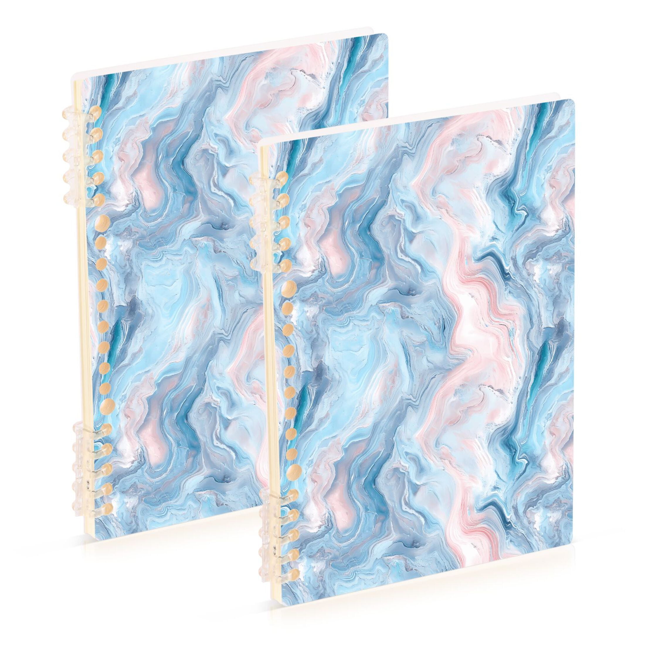 Pastel Pink Blue Marble Notebooks 2 Pcs 1-subject Journal 60 Sheets A5 ...