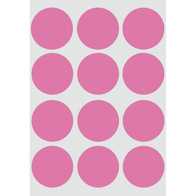 Pastel Pink Color-Coding Label Dots 38mm (1.5 inch) inch Round Labeling ...