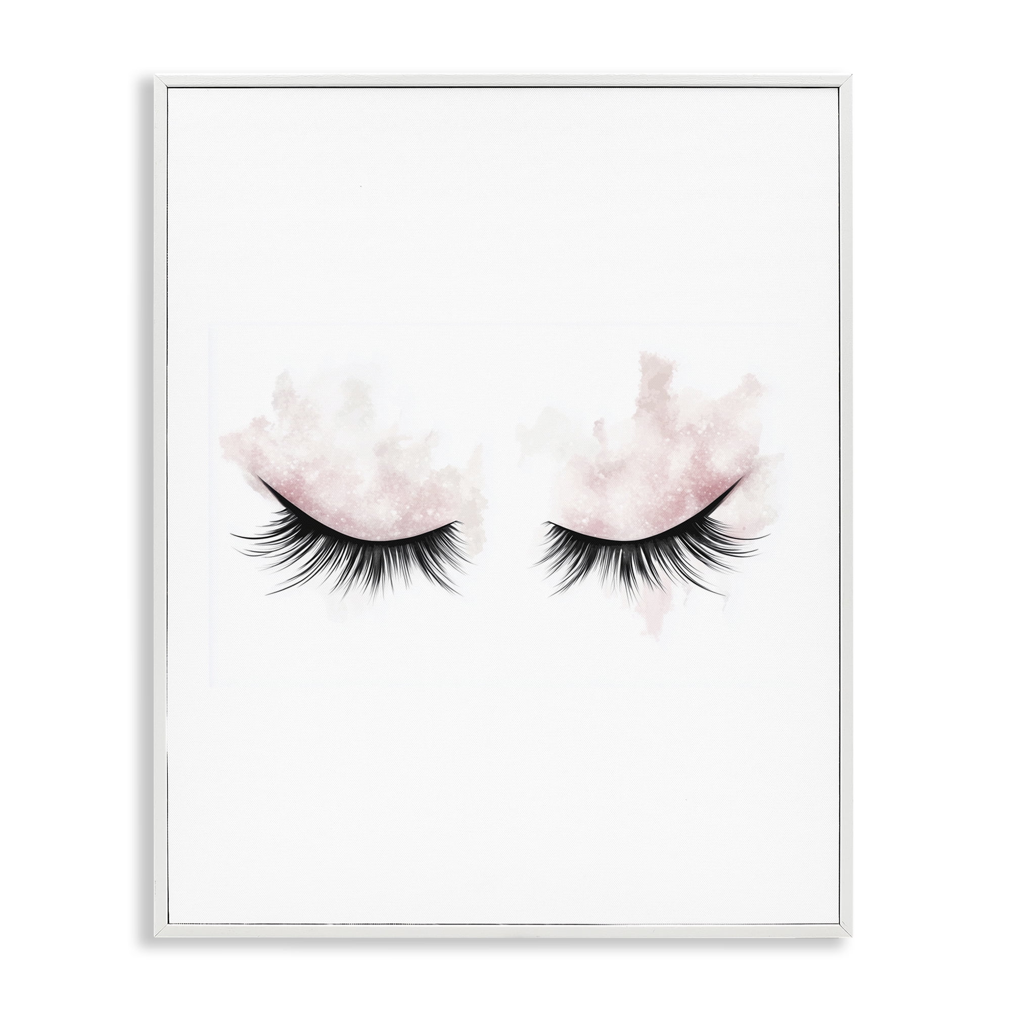 Pastel Pink Makeup & Lashes White Framed Giclee Art, design by ...