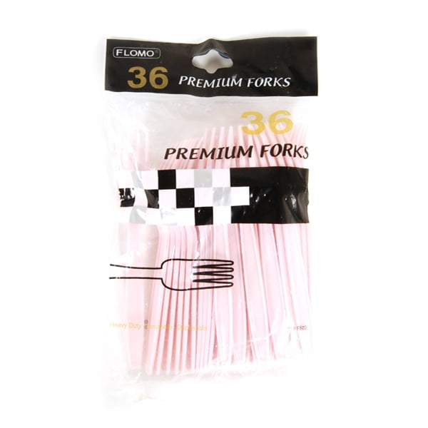 Pastel Pink Premium Forks - 36 count (36 Units Included) - Walmart.com