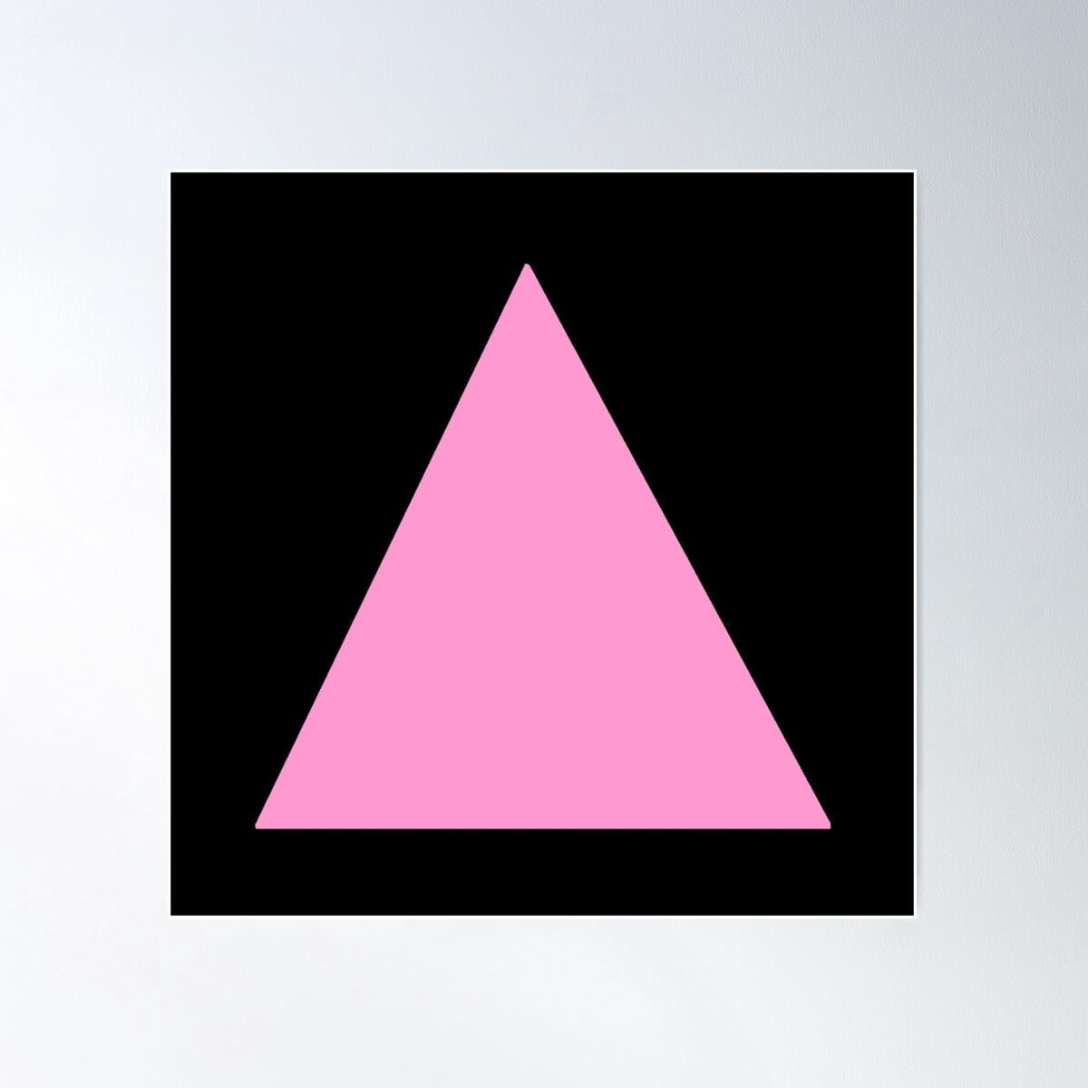 Pastel Pink Triangle Poster Wall Art, Modern Wall Decor For Living Room ...