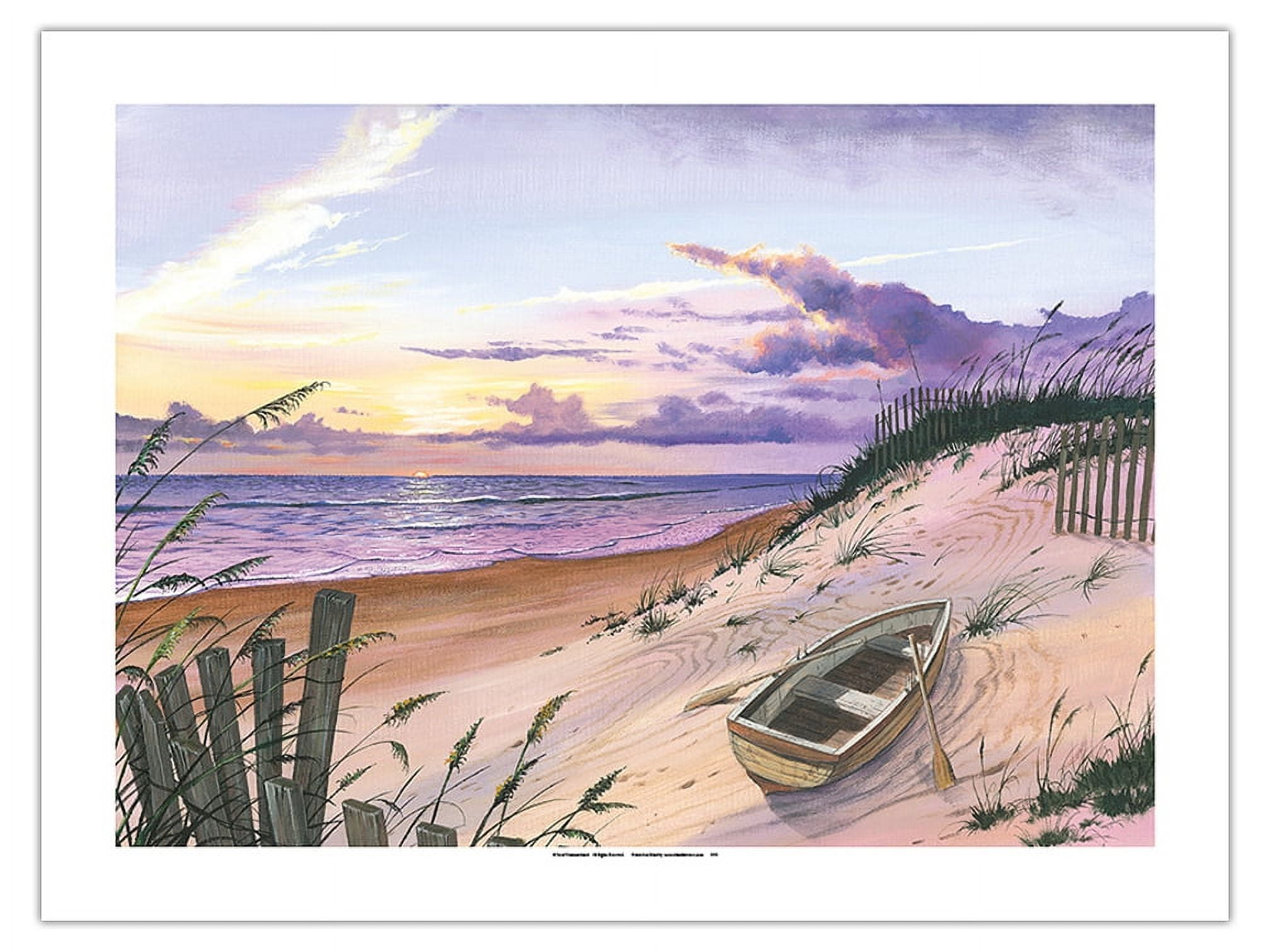 Pastel Point - Beach Sunset - From an Original Color Painting by Scott ...